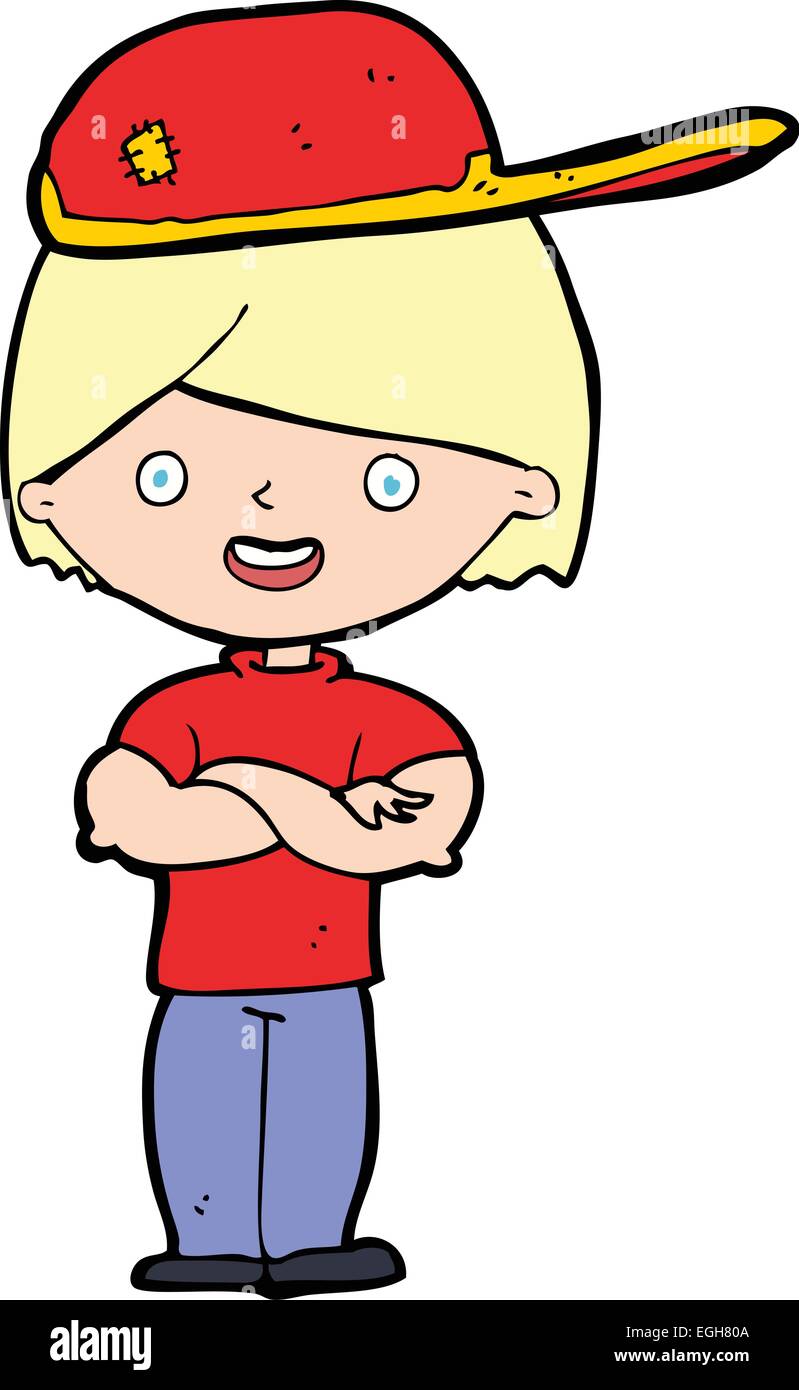 cartoon boy wearing cap Stock Vector Image & Art - Alamy