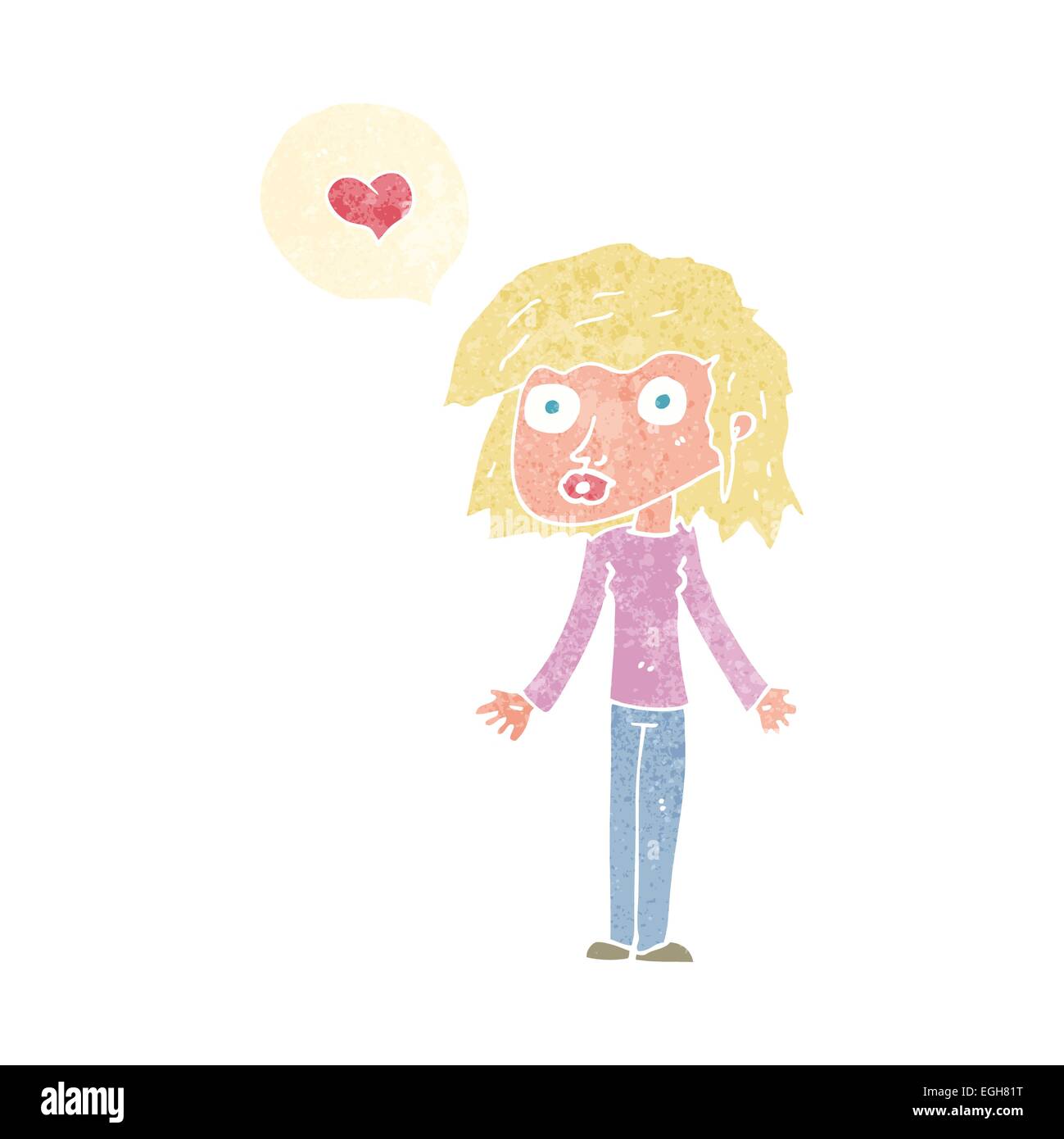 cartoon woman in love Stock Vector Image & Art - Alamy
