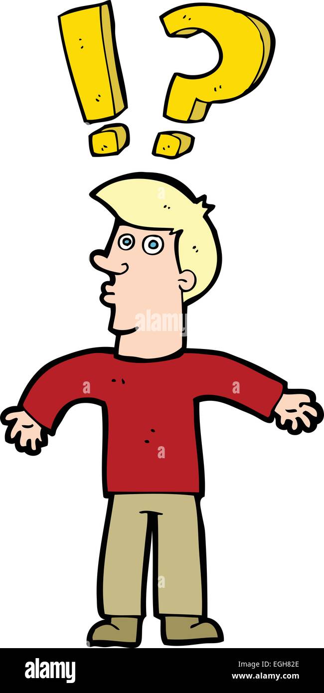 cartoon confused man Stock Vector Image & Art - Alamy