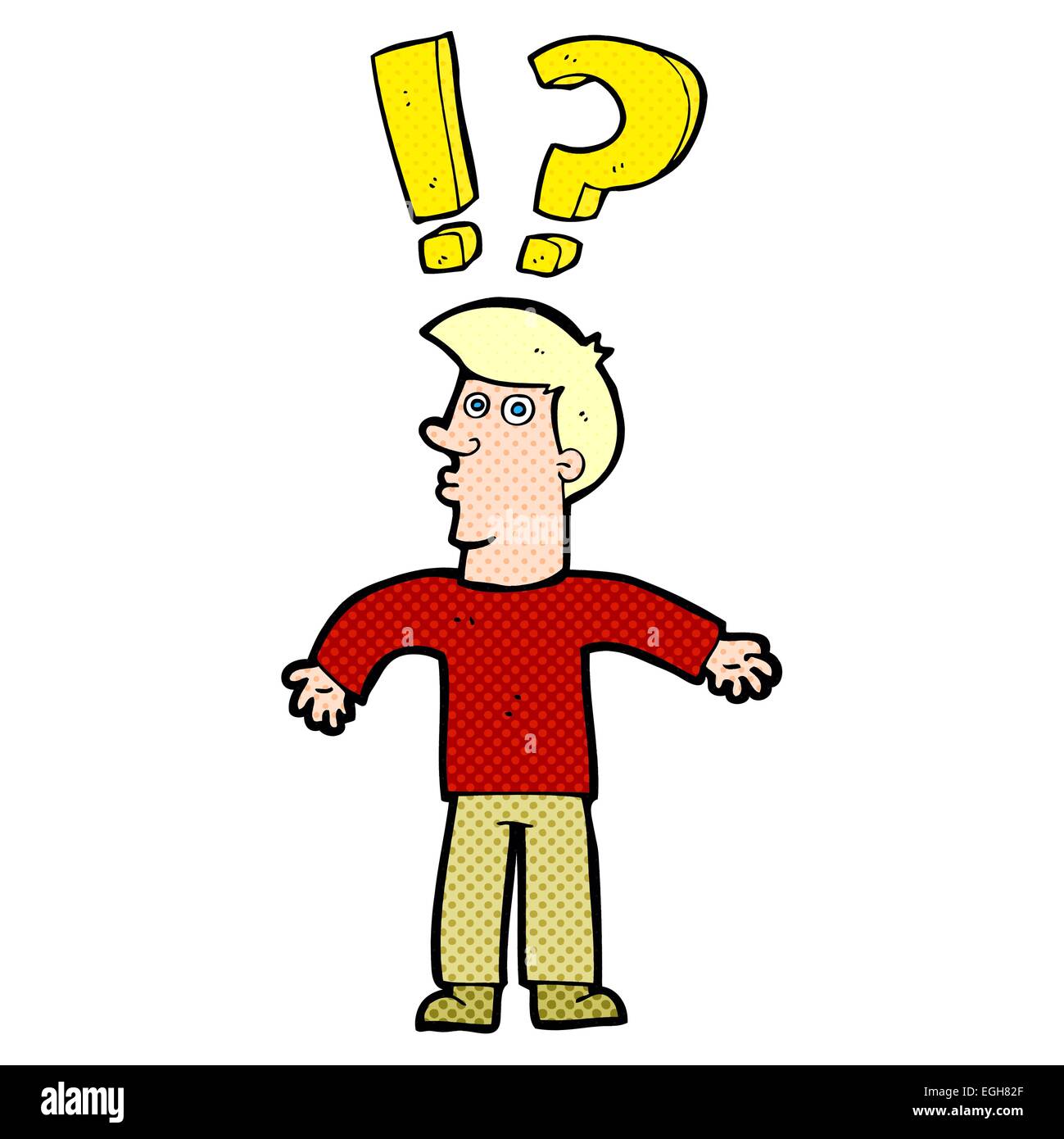 cartoon confused man Stock Vector Image & Art - Alamy