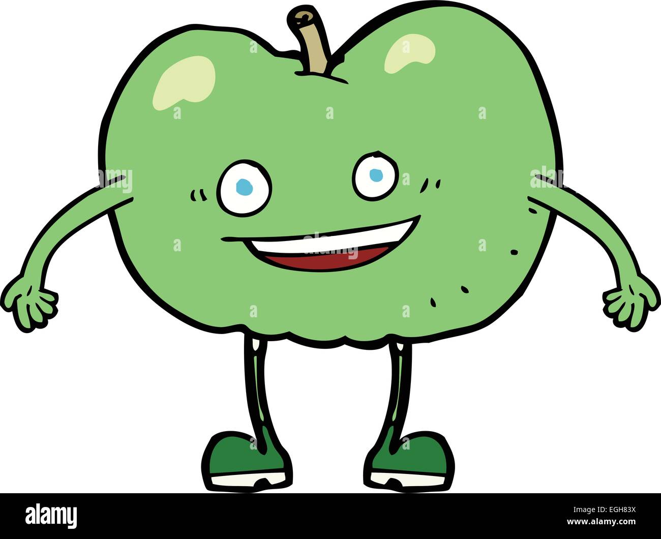 cartoon happy apple character Stock Vector Image & Art - Alamy