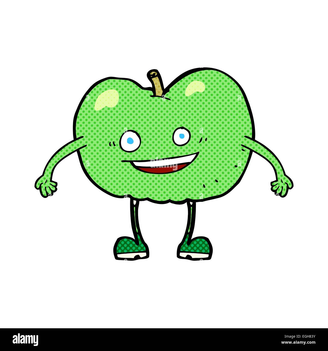 cartoon happy apple character Stock Vector Image & Art - Alamy
