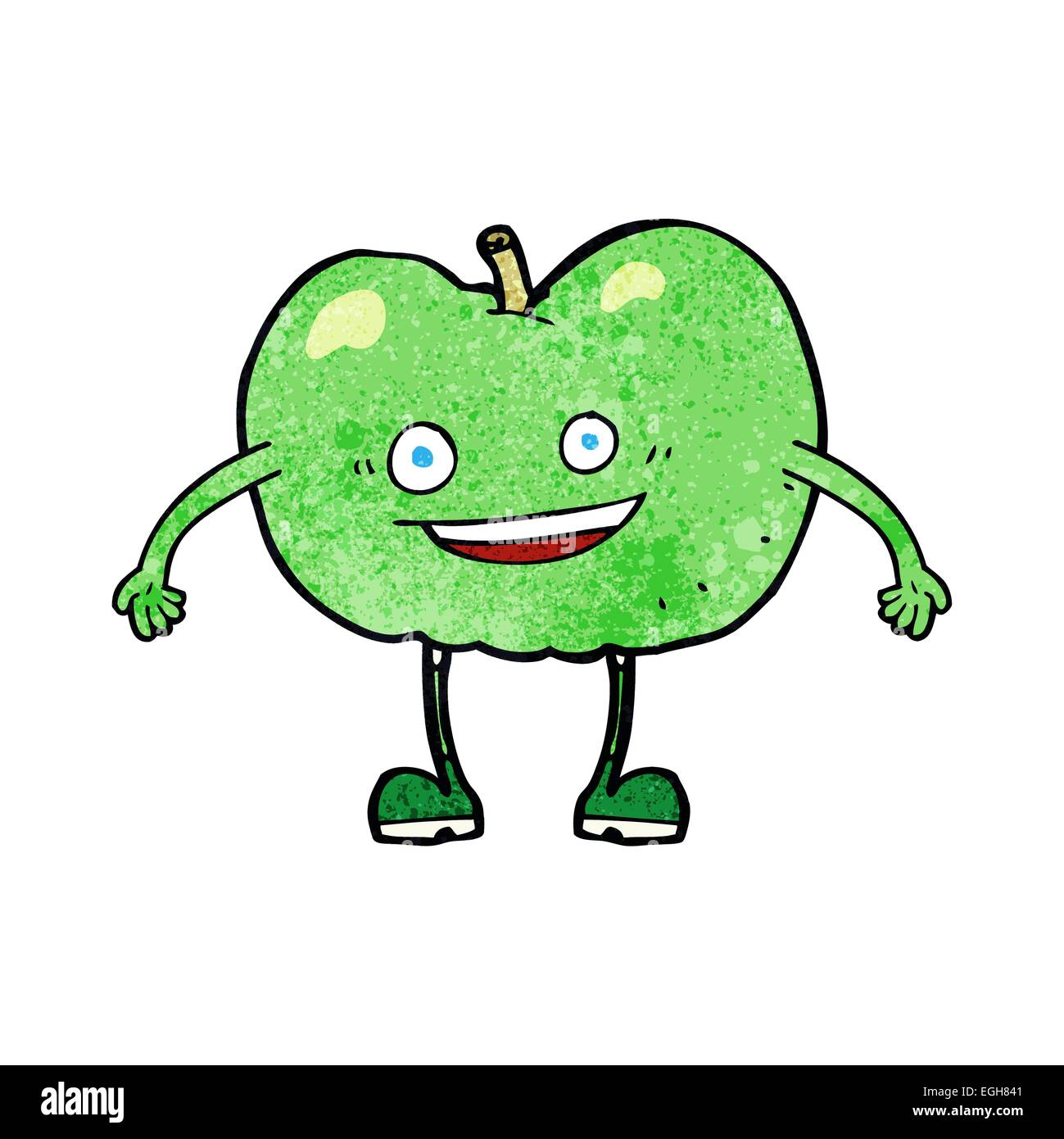 cartoon happy apple character Stock Vector Image & Art - Alamy