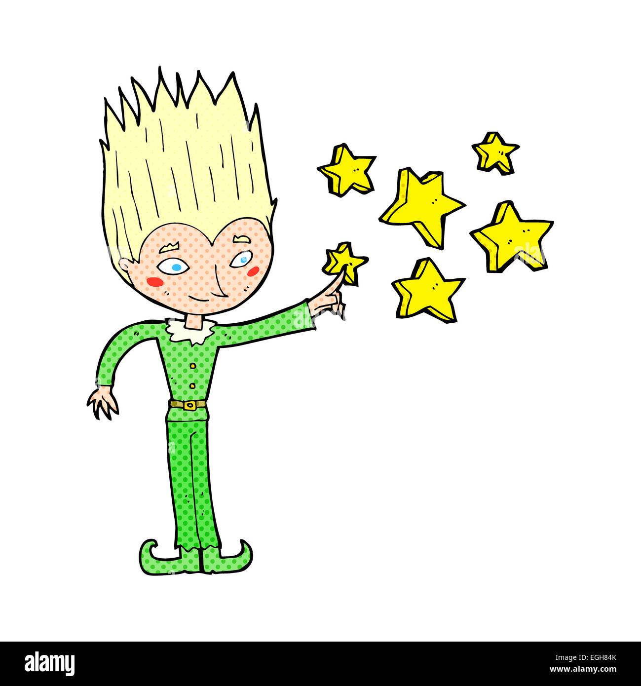 cartoon magical christmas elf Stock Vector Image & Art - Alamy