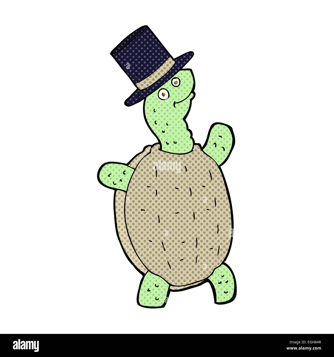 cartoon turtle in top hat Stock Vector Image & Art - Alamy