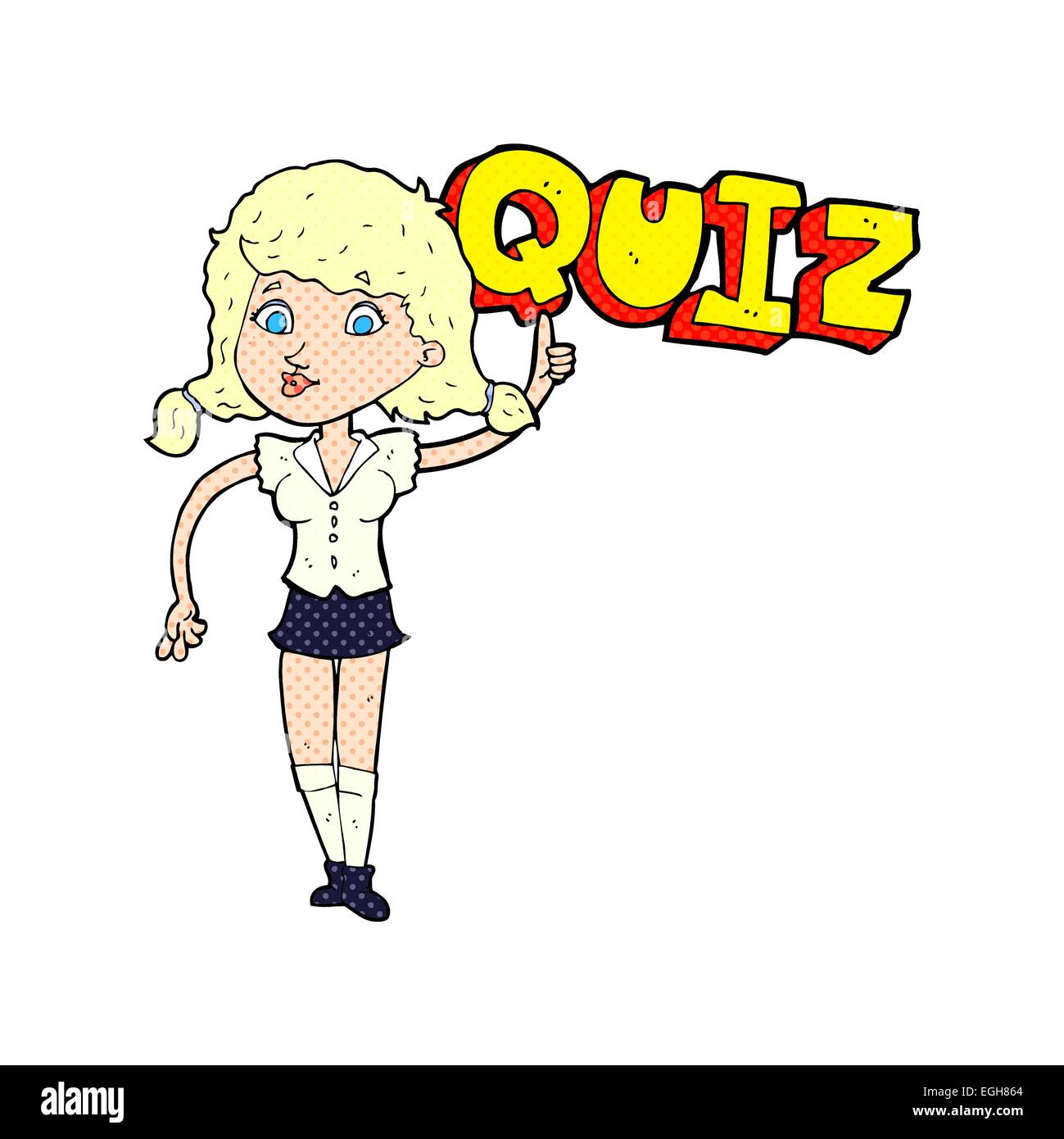 quiz sign cartoon Stock Vector Image & Art - Alamy