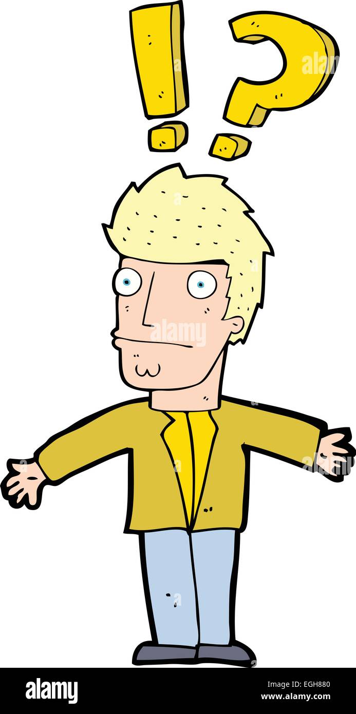 cartoon confused man Stock Vector Image & Art - Alamy