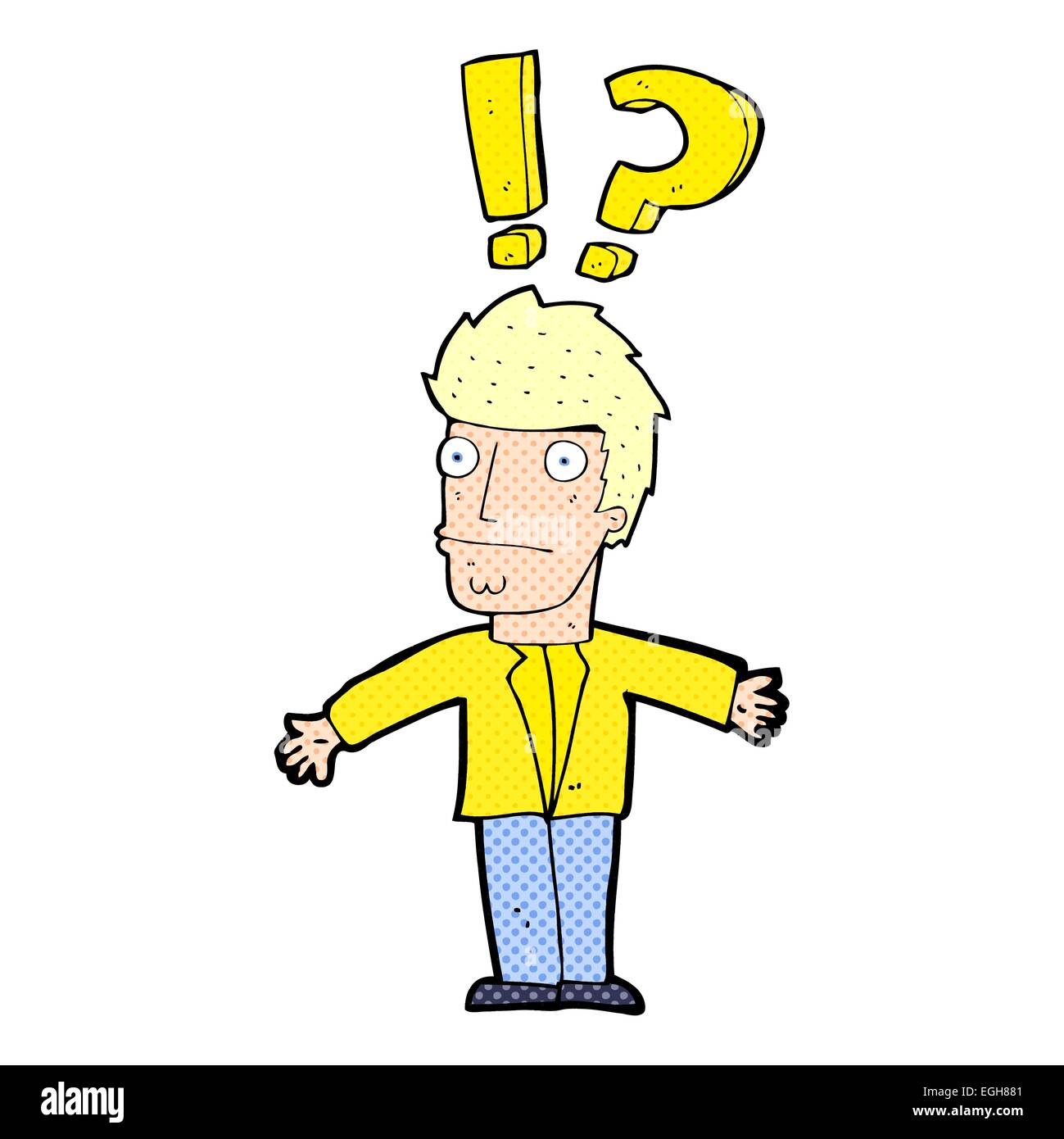 cartoon confused man Stock Vector Image & Art - Alamy