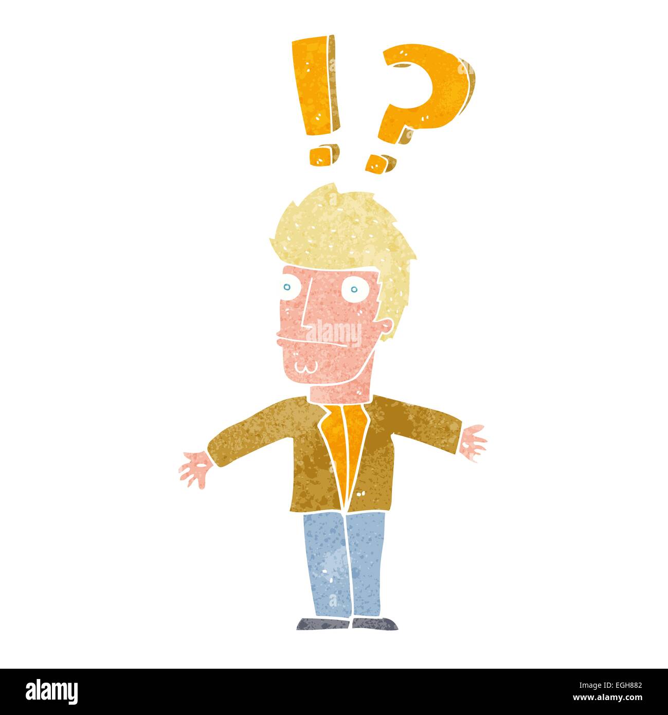 cartoon confused man Stock Vector Image & Art - Alamy