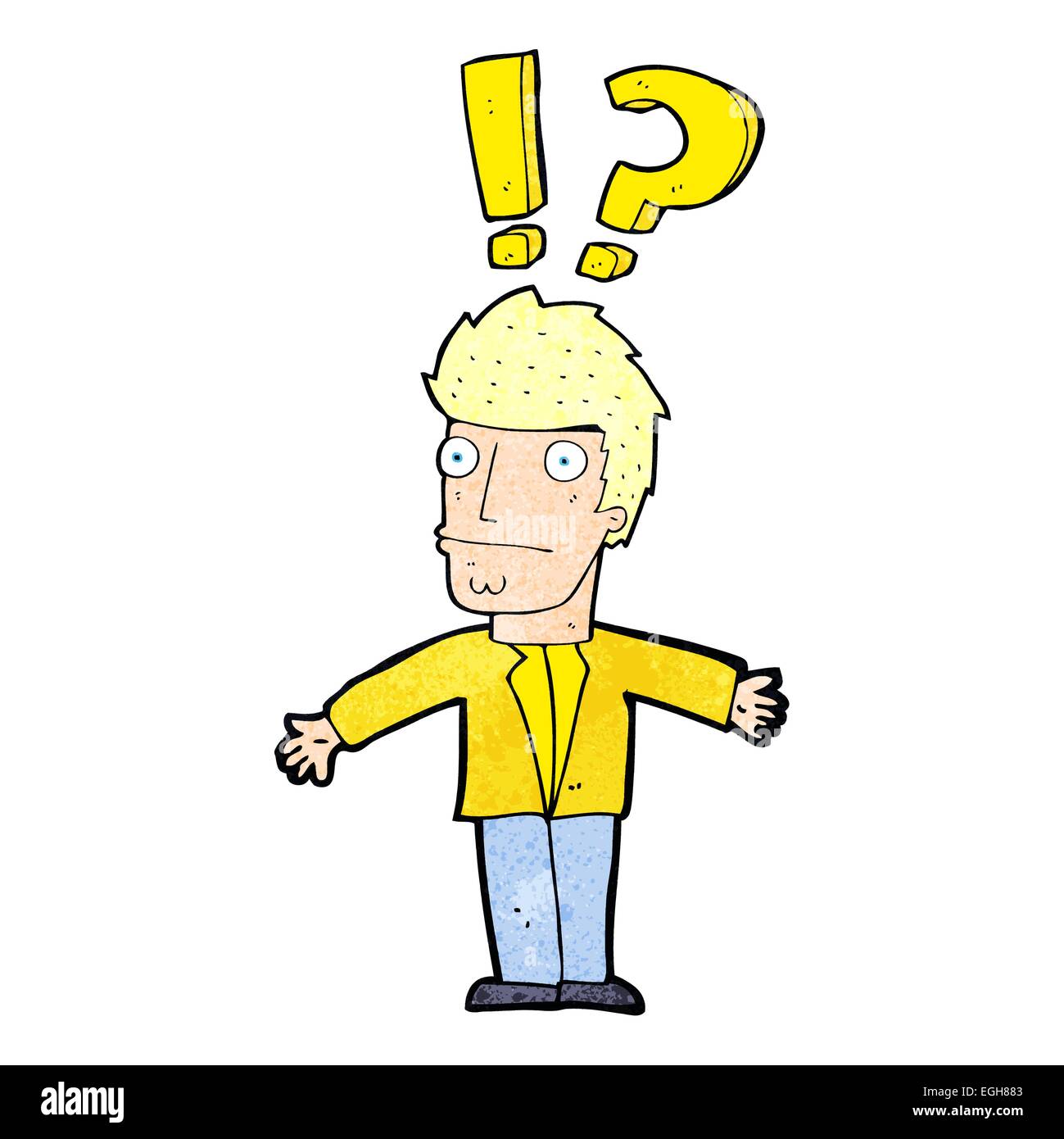 cartoon confused man Stock Vector Image & Art - Alamy