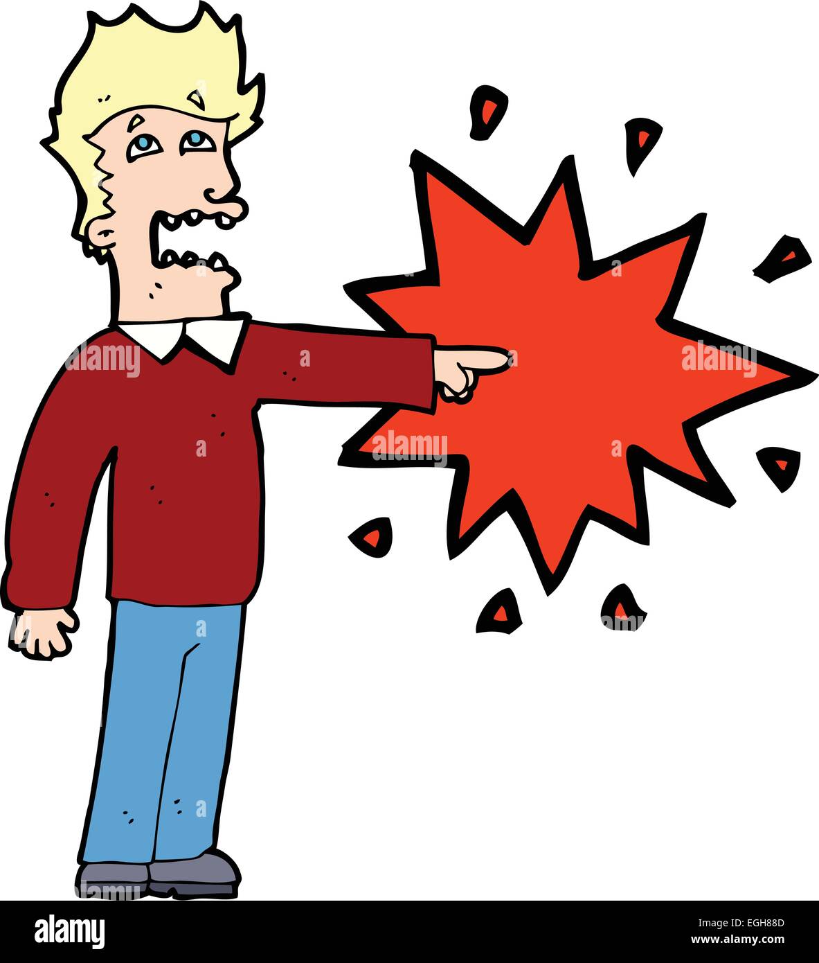 cartoon man pointing Stock Vector Image & Art - Alamy