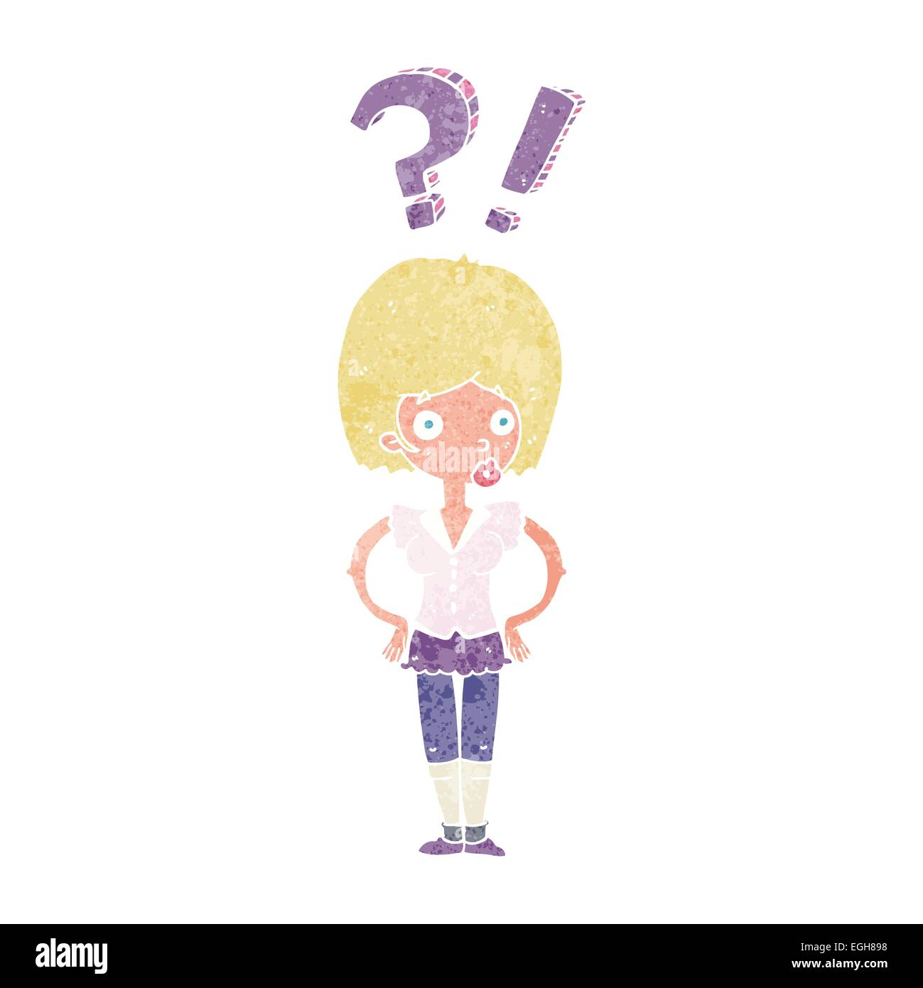 cartoon woman asking question Stock Vector Image & Art - Alamy