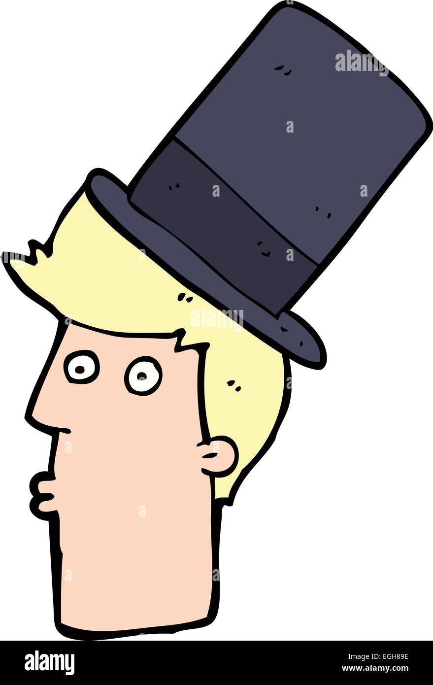 cartoon man wearing top hat Stock Vector Image & Art - Alamy