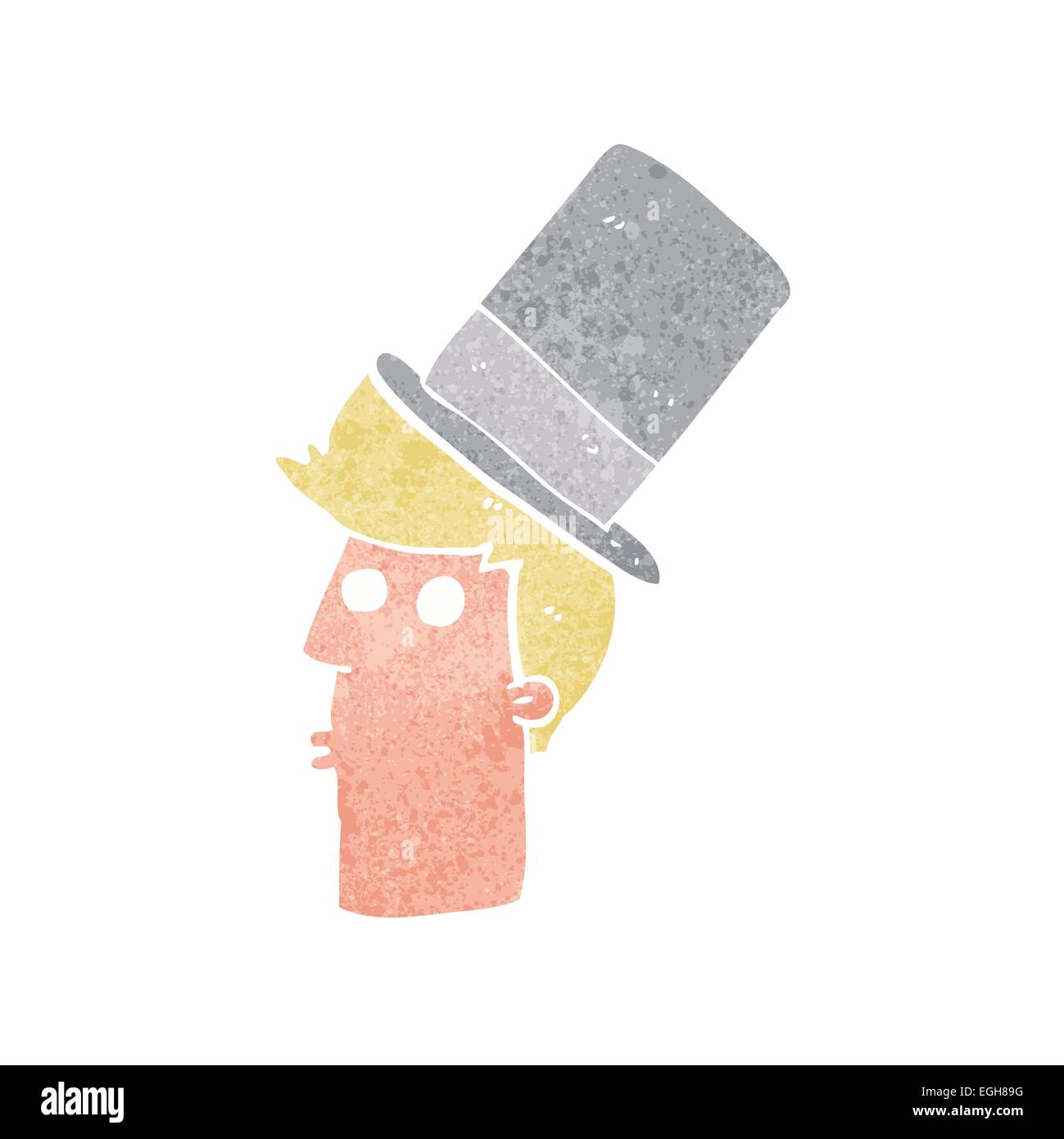 cartoon man wearing top hat Stock Vector Image & Art - Alamy