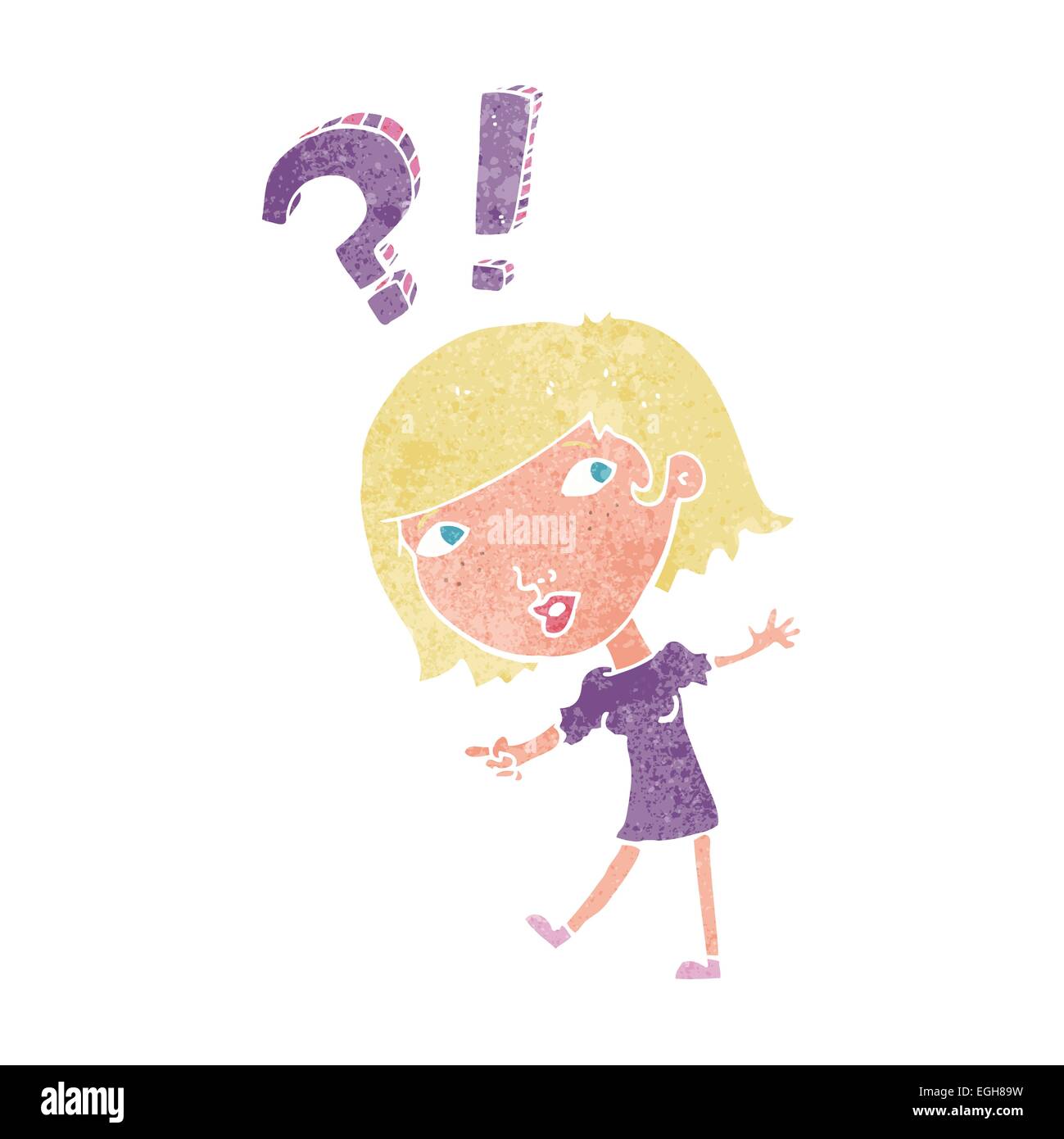 cartoon woman asking question Stock Vector Image & Art - Alamy
