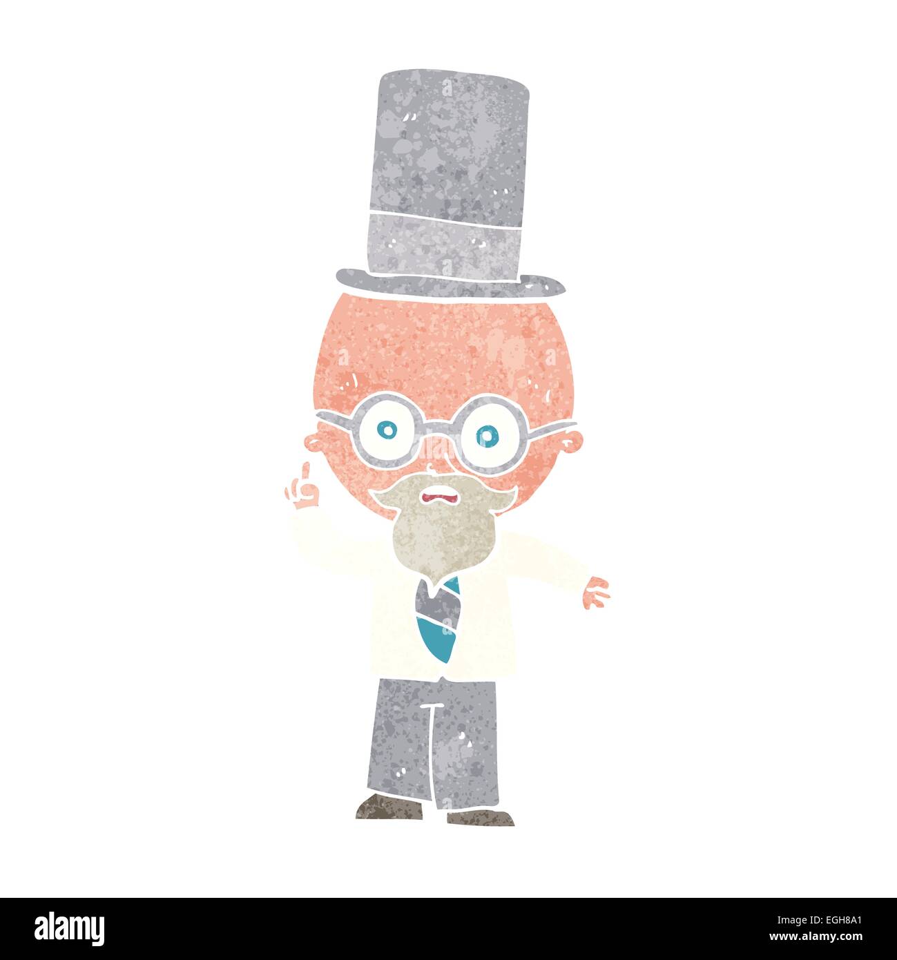 cartoon man wearing top hat Stock Vector Image & Art - Alamy