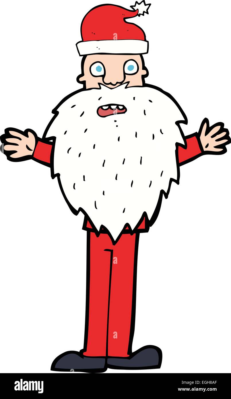 cartoon worried santa claus Stock Vector Image & Art - Alamy