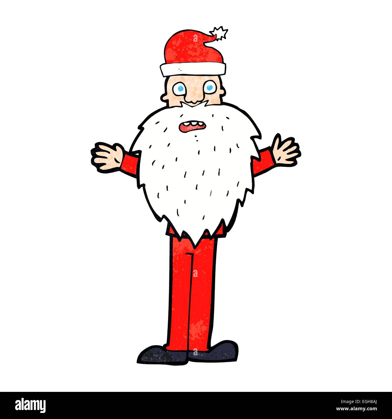 cartoon worried santa claus Stock Vector Image & Art - Alamy