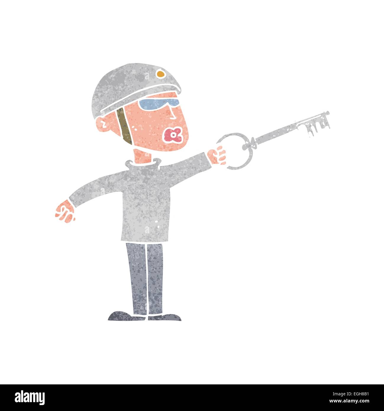 Cartoon security guy key hi-res stock photography and images - Alamy
