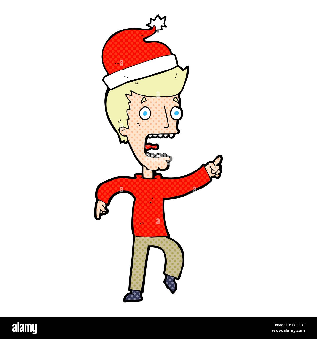 cartoon man getting ready for christmas Stock Vector Image & Art - Alamy