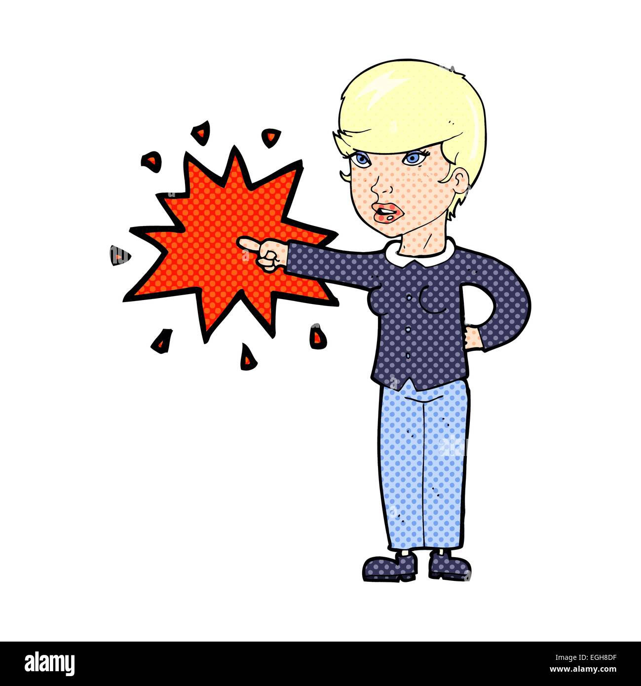 cartoon woman accusing Stock Vector Image & Art - Alamy