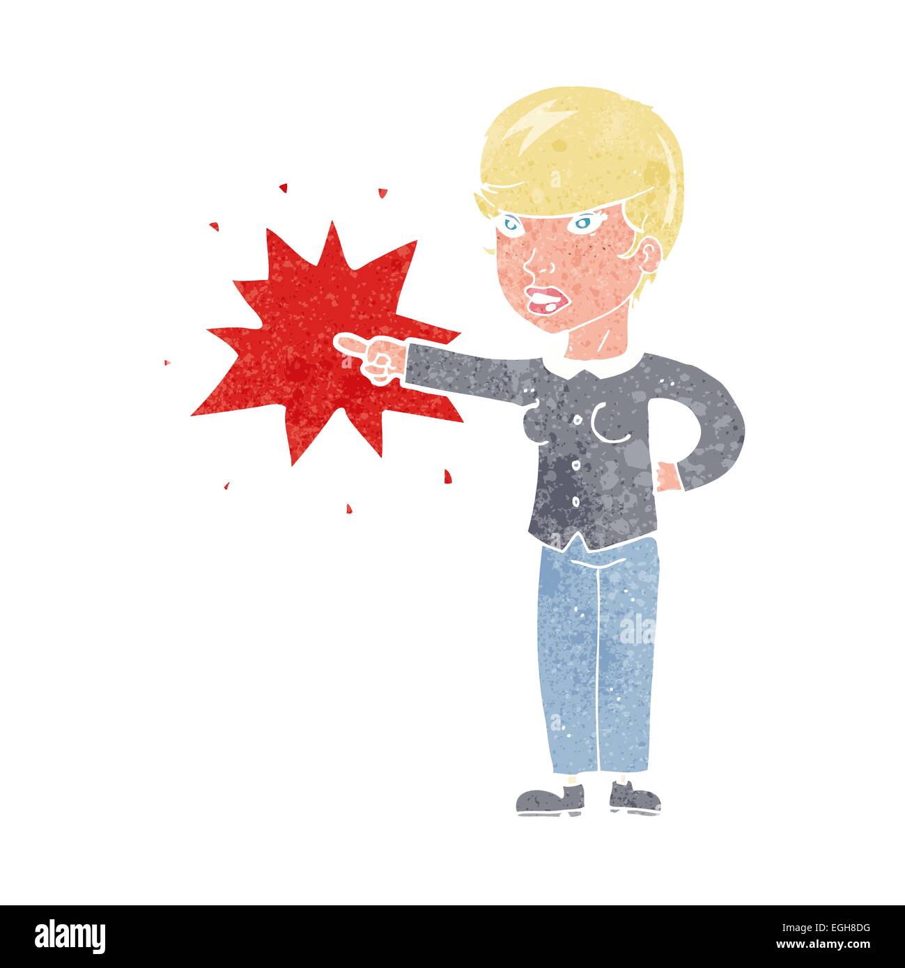 cartoon woman accusing Stock Vector Image & Art - Alamy