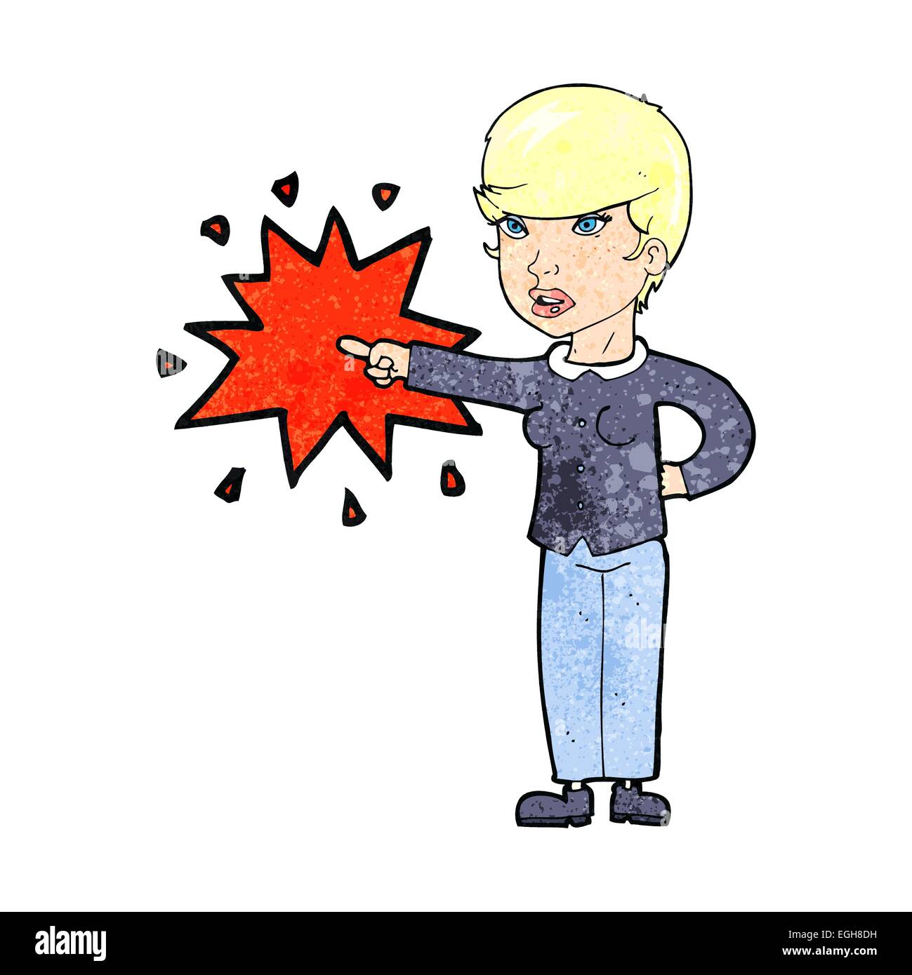 cartoon woman accusing Stock Vector Image & Art - Alamy