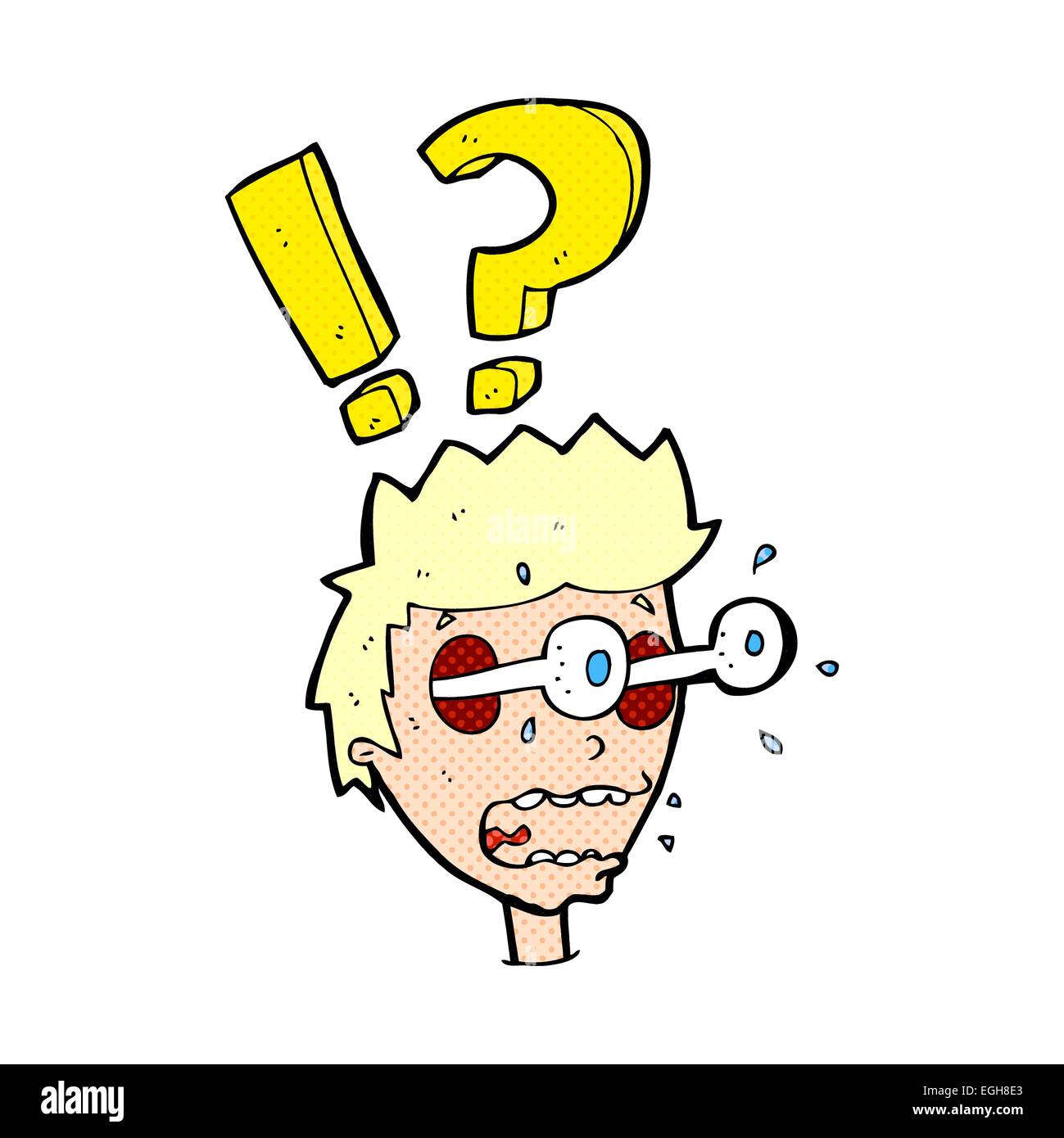 cartoon startled boy Stock Vector Image & Art - Alamy