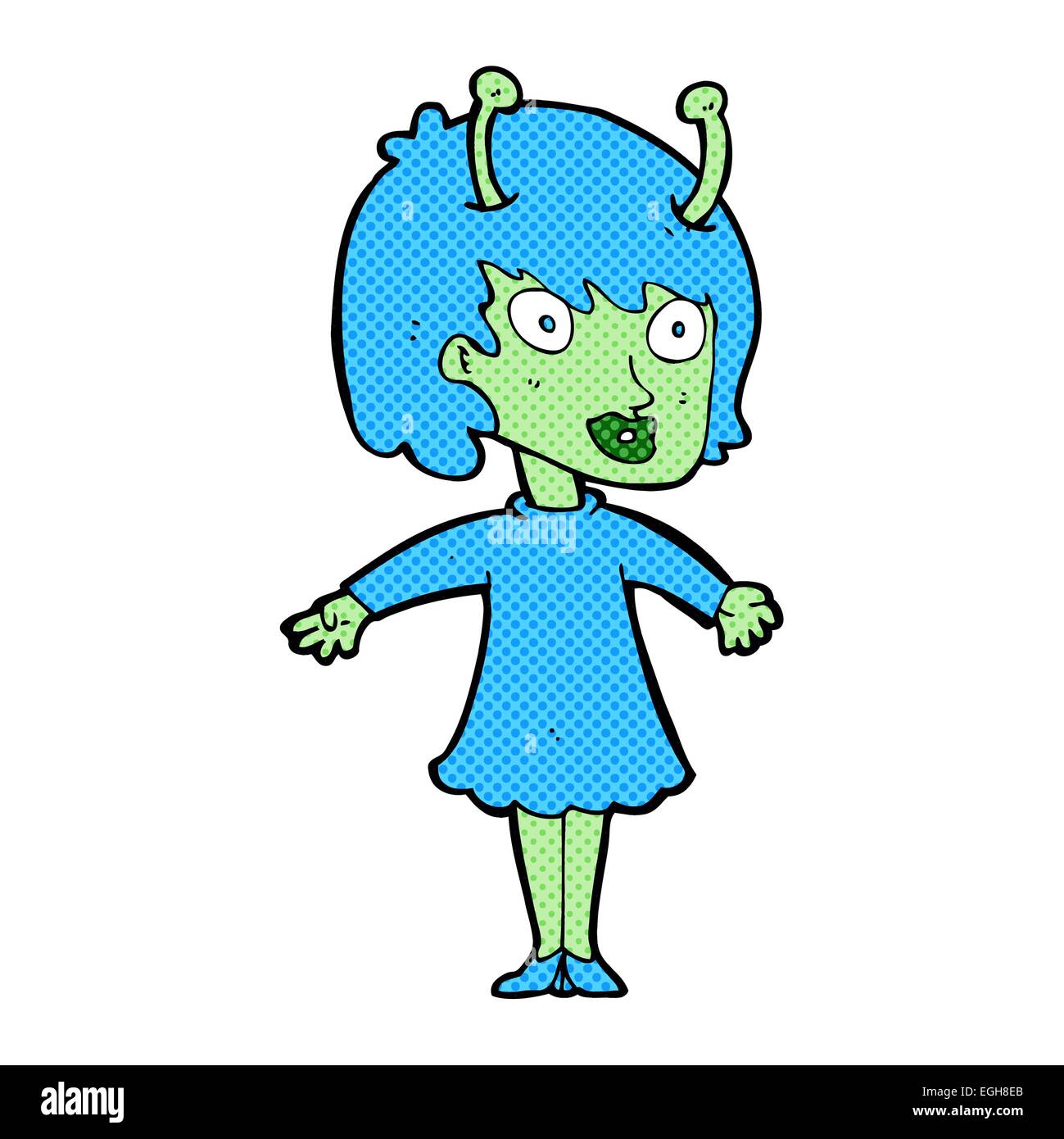 cartoon alien woman Stock Vector Image & Art - Alamy