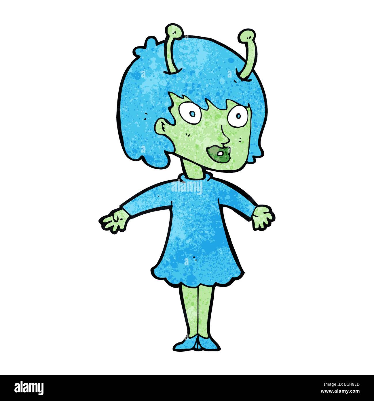 cartoon alien woman Stock Vector Image & Art - Alamy