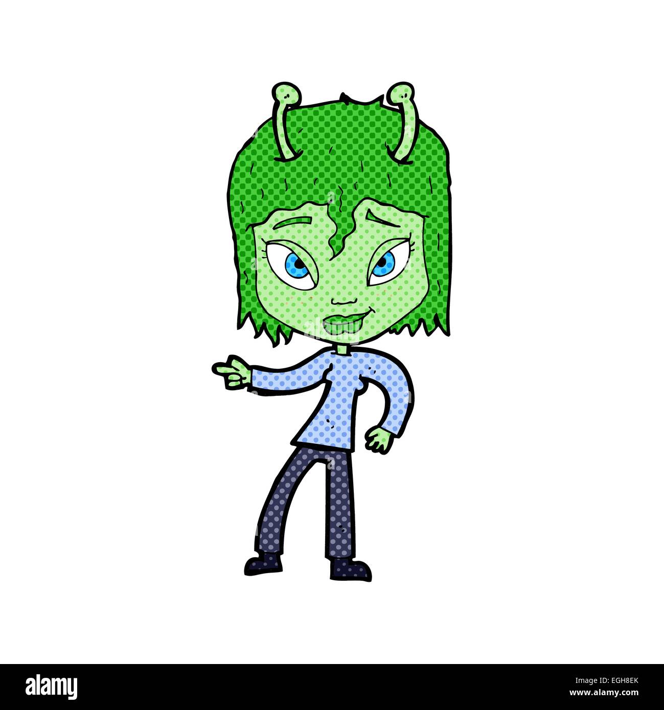 cartoon alien woman Stock Vector Image & Art - Alamy