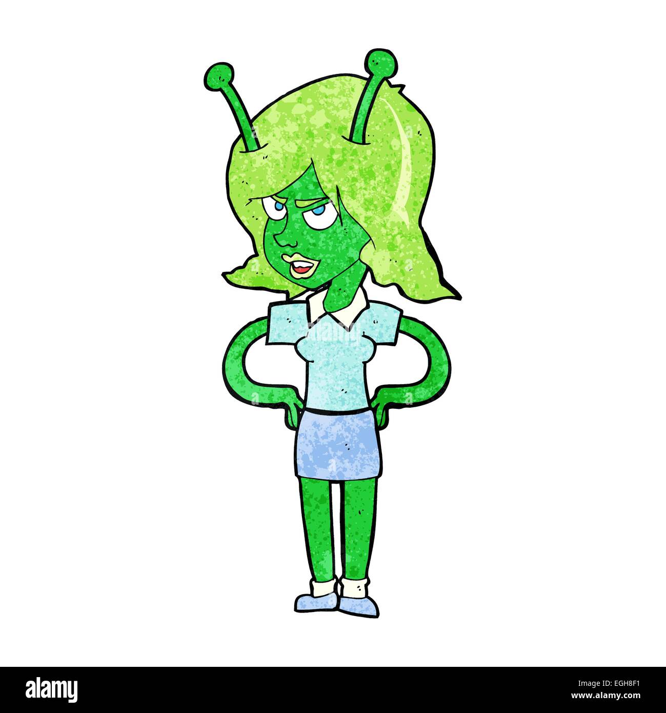 cartoon alien woman Stock Vector Image & Art - Alamy
