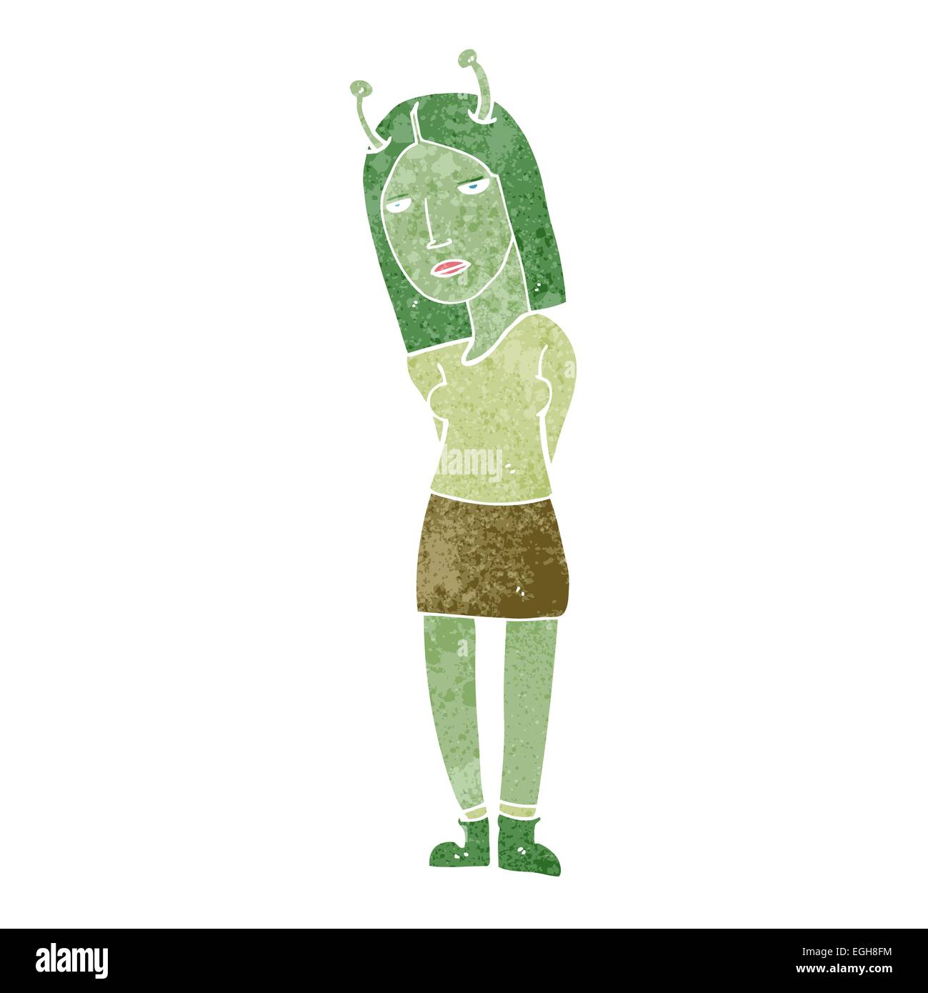 cartoon alien woman Stock Vector Image & Art - Alamy