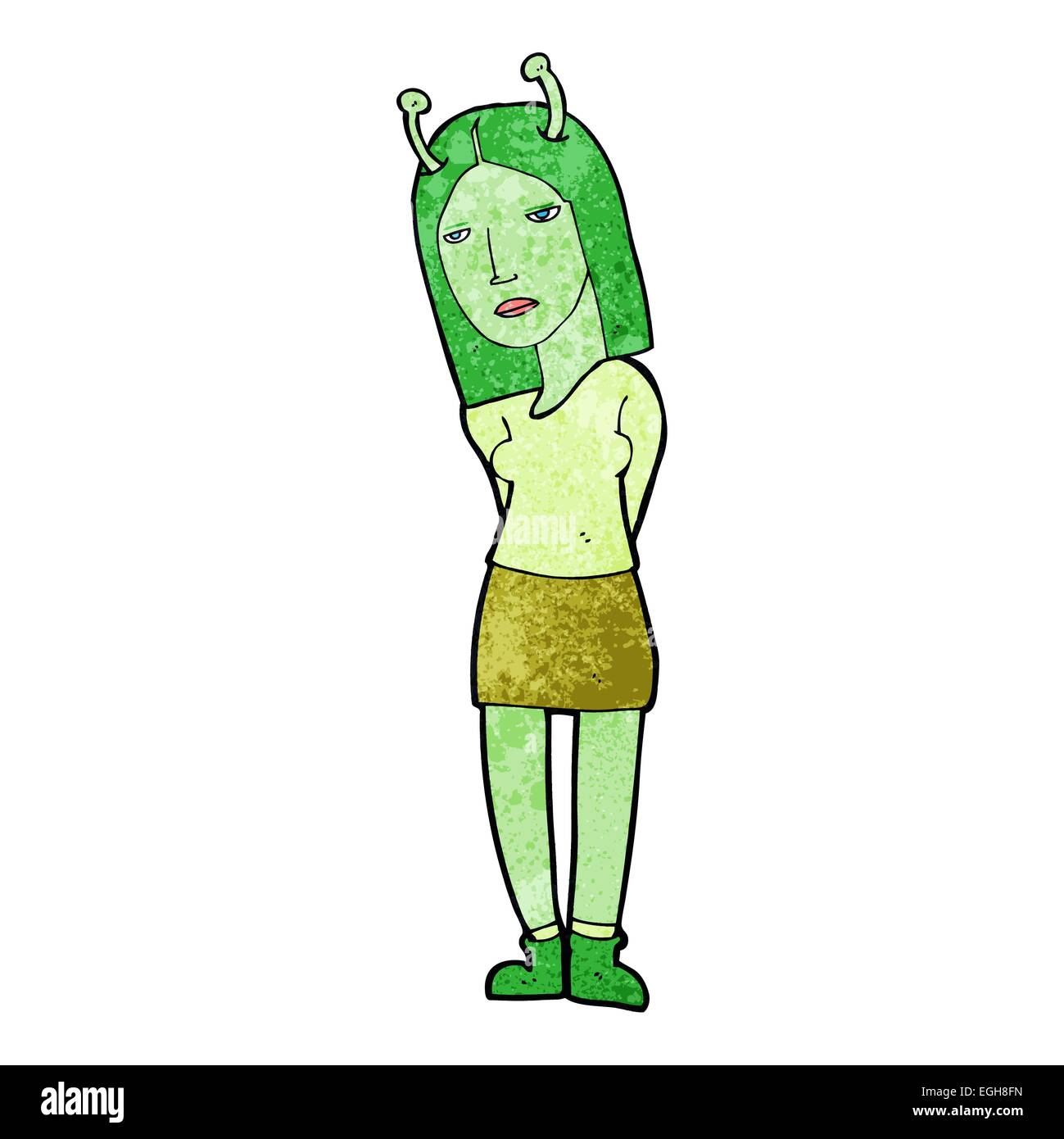 cartoon alien woman Stock Vector Image & Art - Alamy