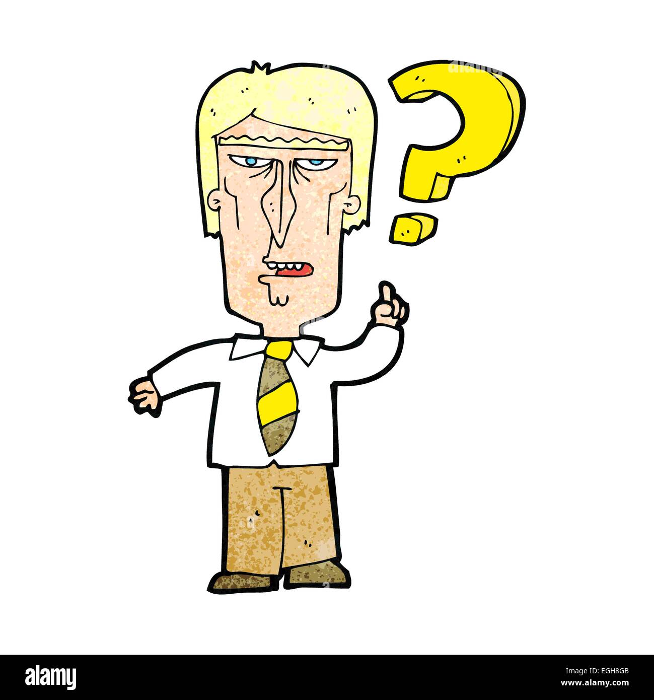 cartoon angry man asking question Stock Vector Image & Art - Alamy