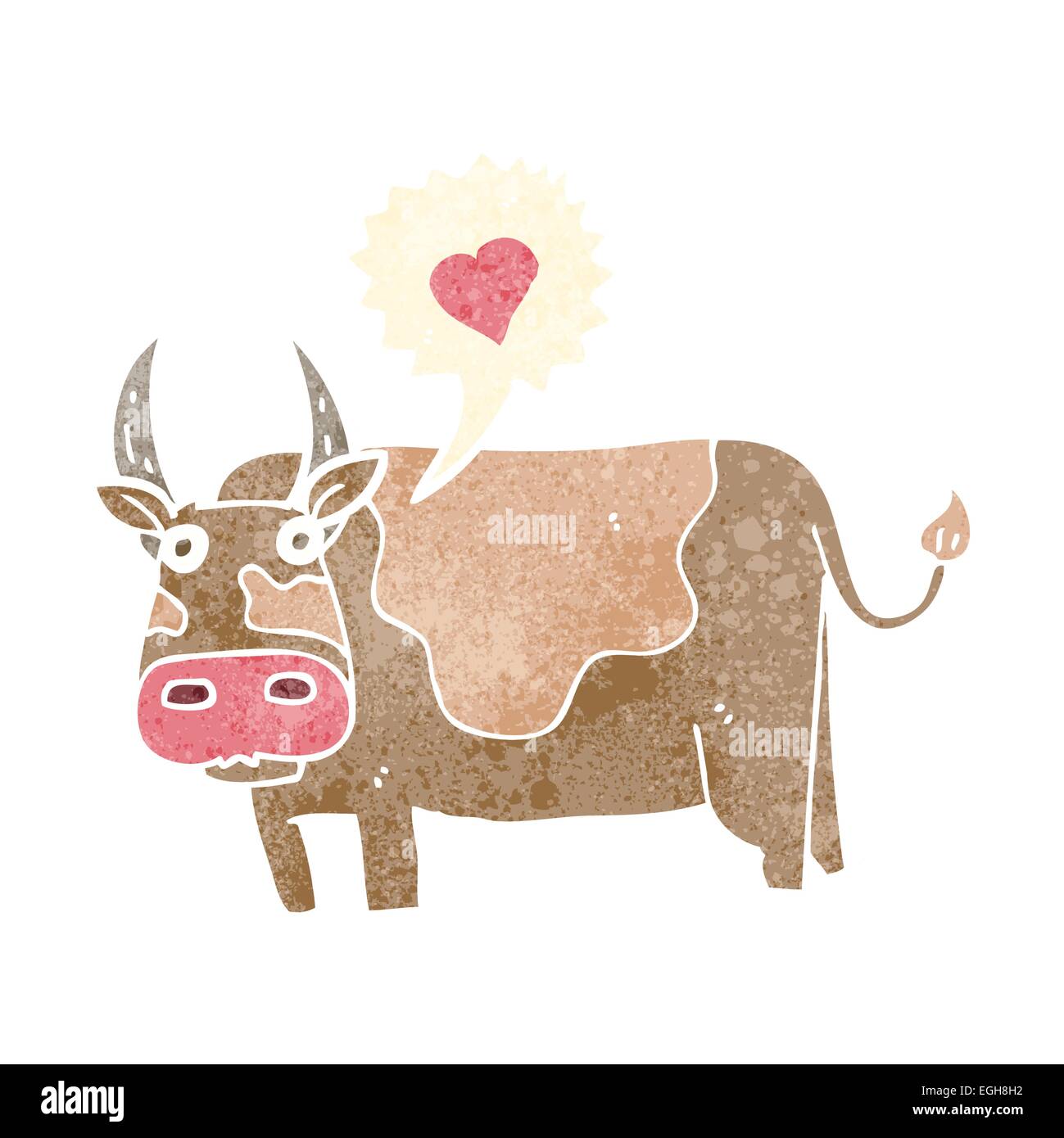 cartoon cow with love heart Stock Vector Image & Art - Alamy