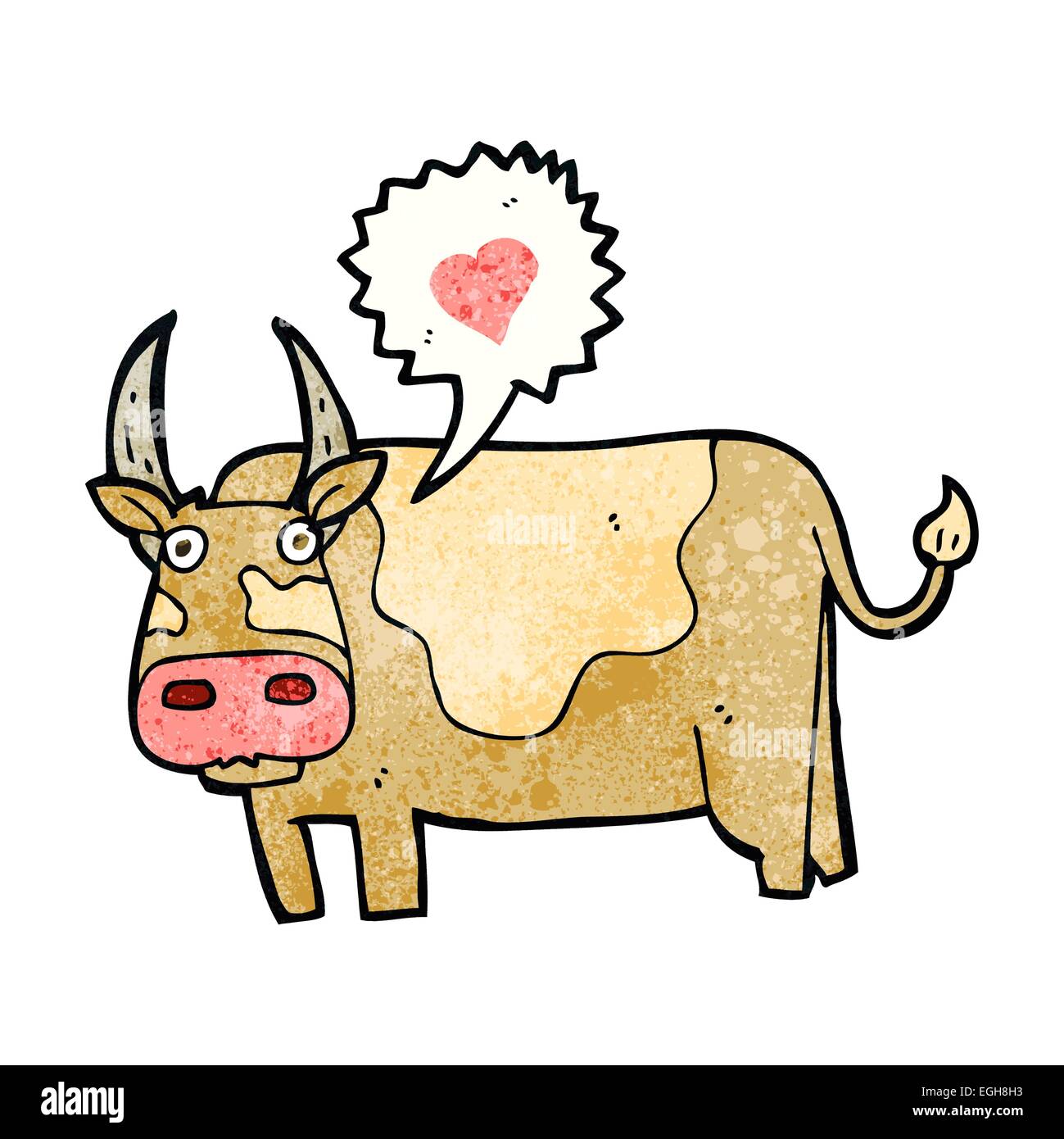 cartoon cow with love heart Stock Vector Image & Art - Alamy