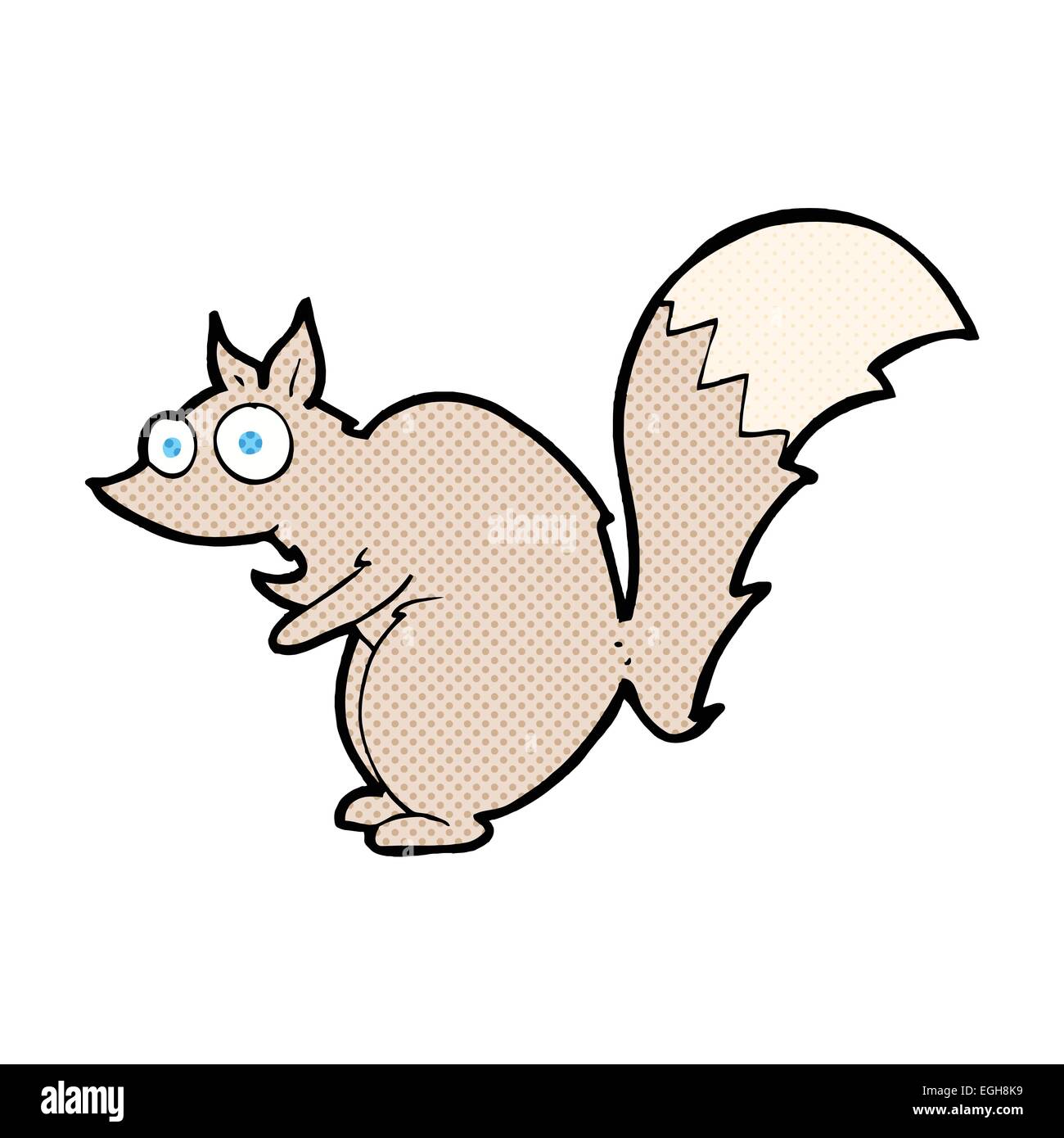 funny startled squirrel retro comic book style cartoon Stock Vector ...