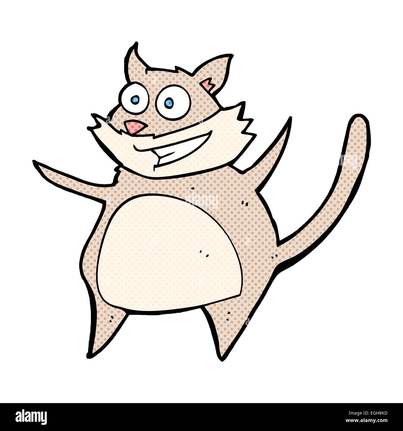 funny retro comic book style cartoon cat Stock Vector Image & Art - Alamy