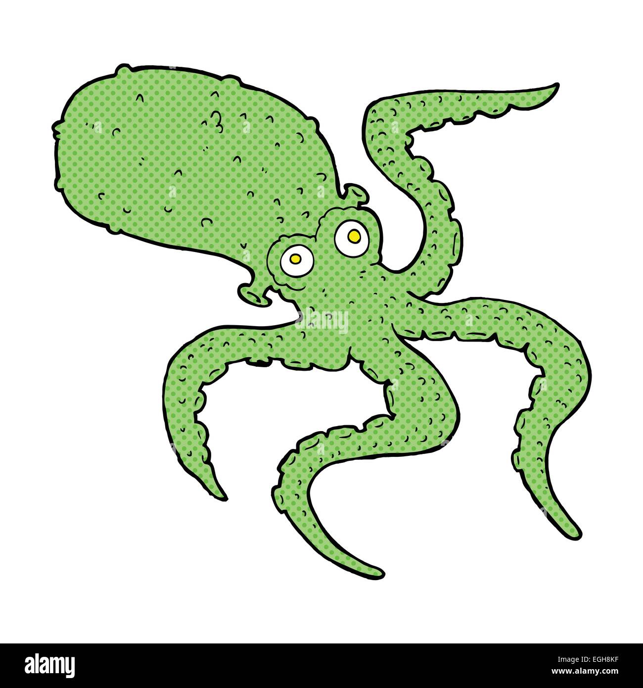 retro comic book style cartoon octopus Stock Vector Image & Art - Alamy