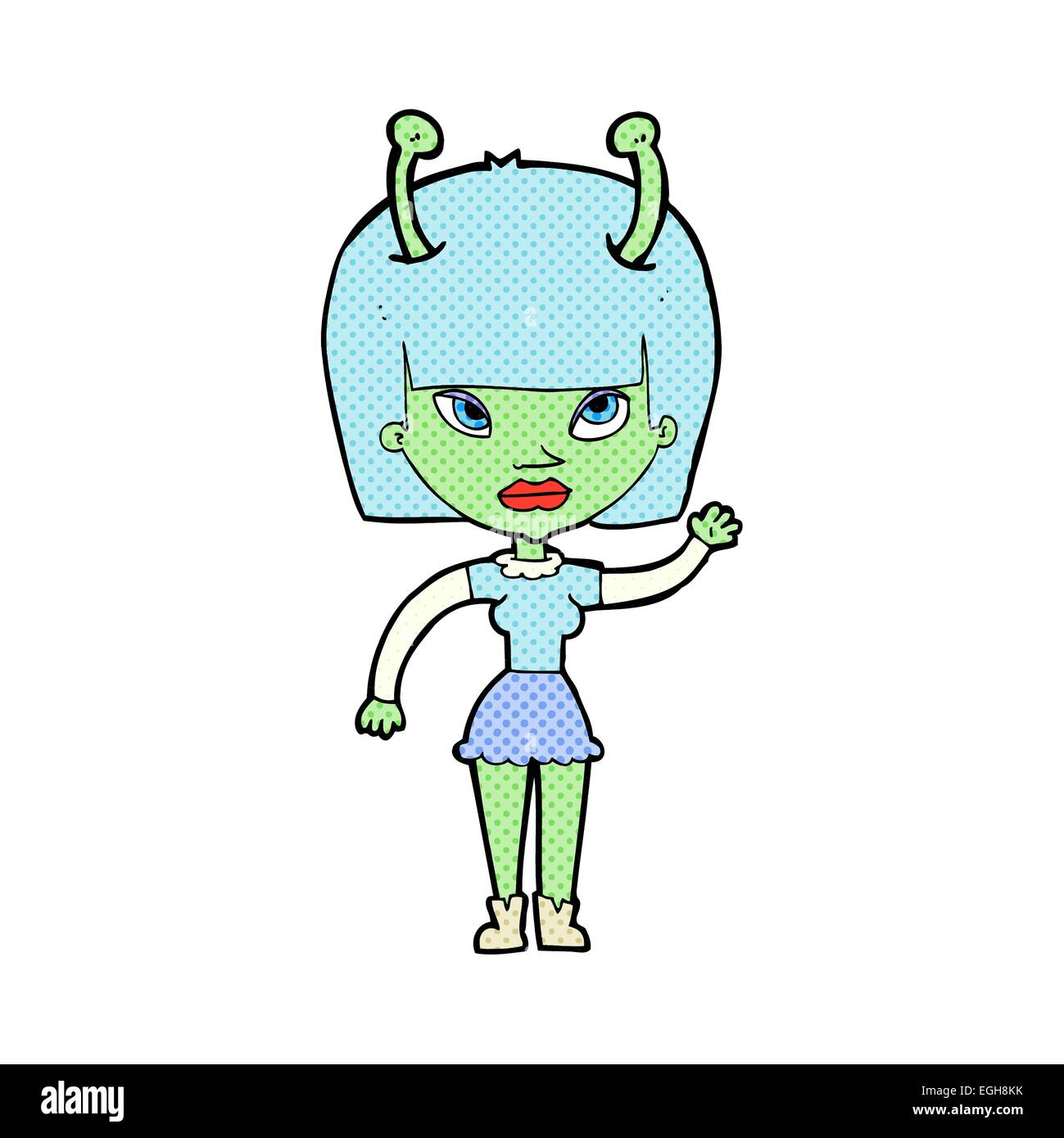 cartoon alien woman Stock Vector Image & Art - Alamy