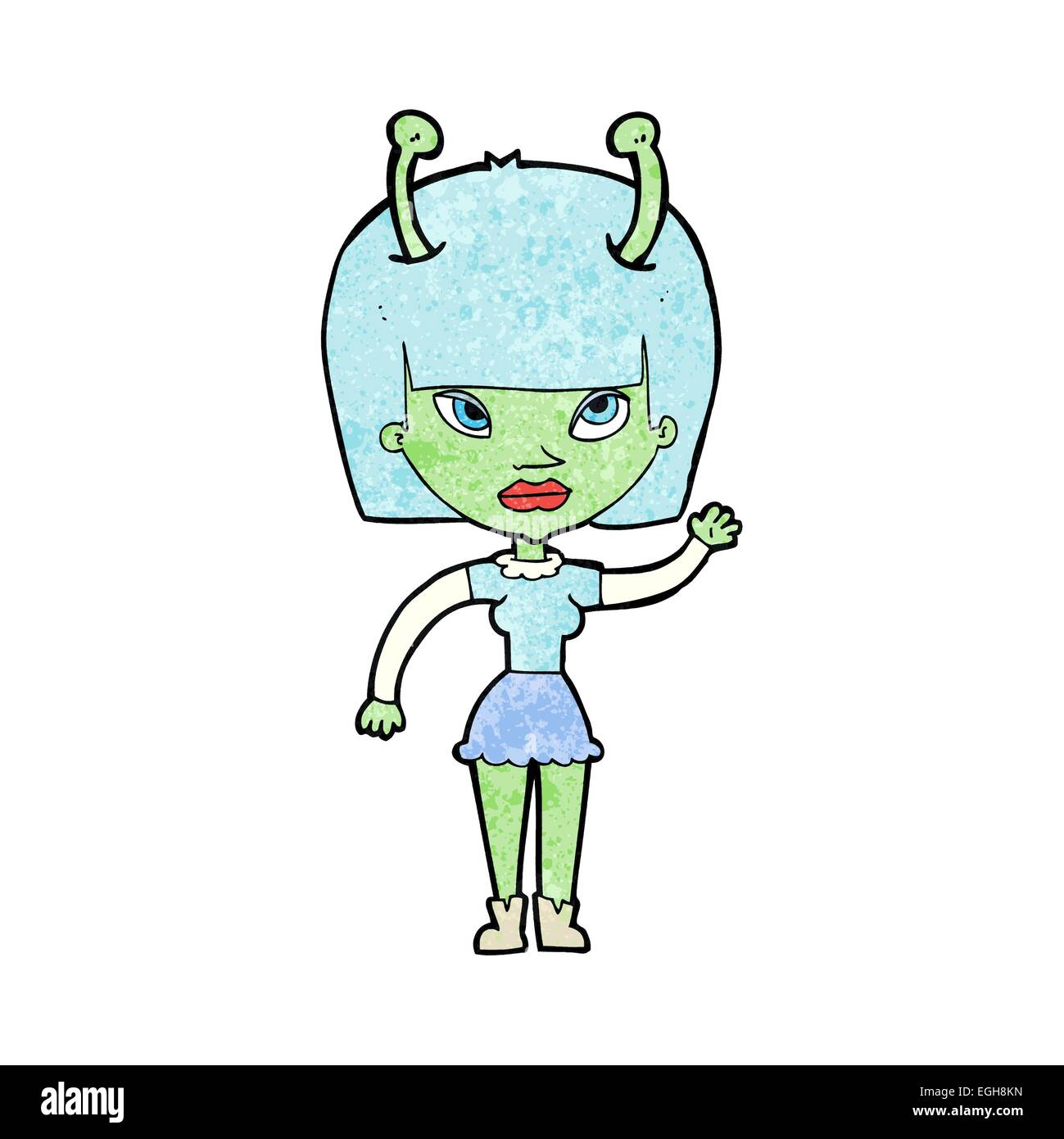 cartoon alien woman Stock Vector Image & Art - Alamy