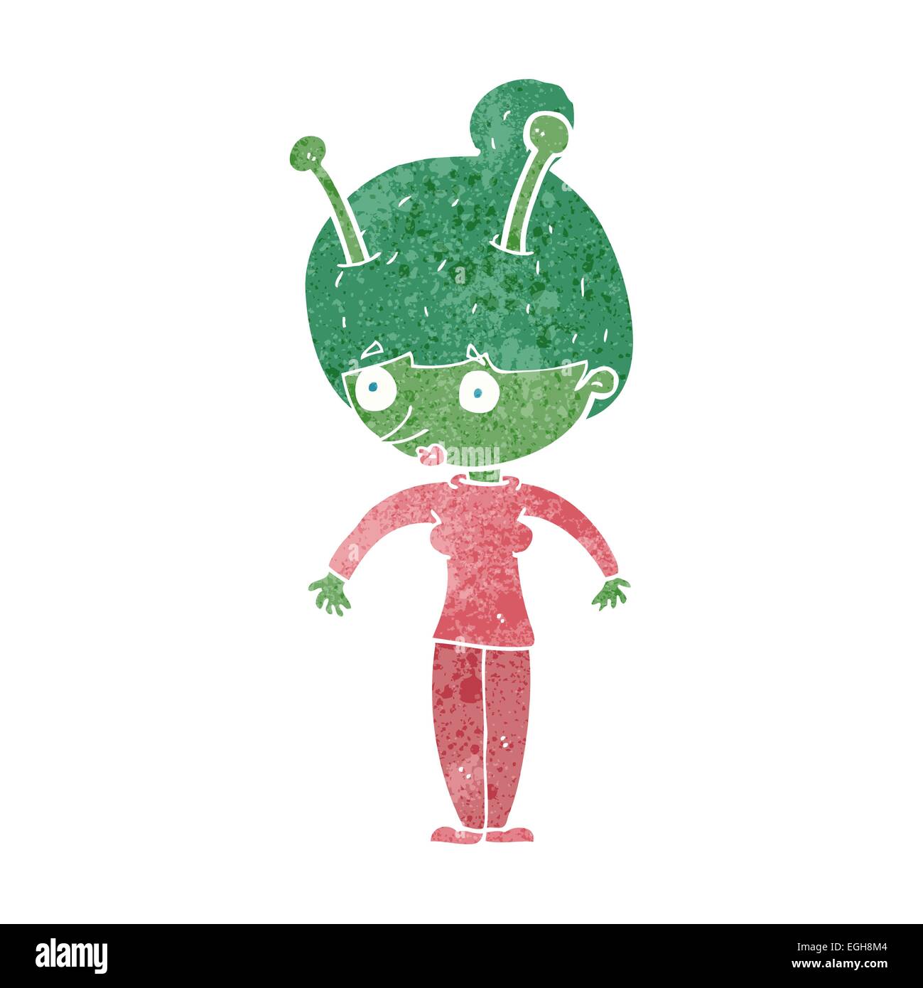 cartoon alien woman Stock Vector Image & Art - Alamy