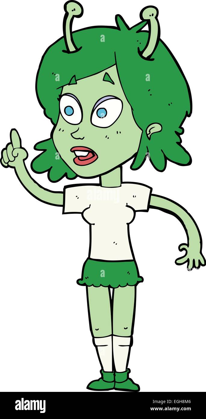 cartoon space alien Stock Vector Image & Art - Alamy