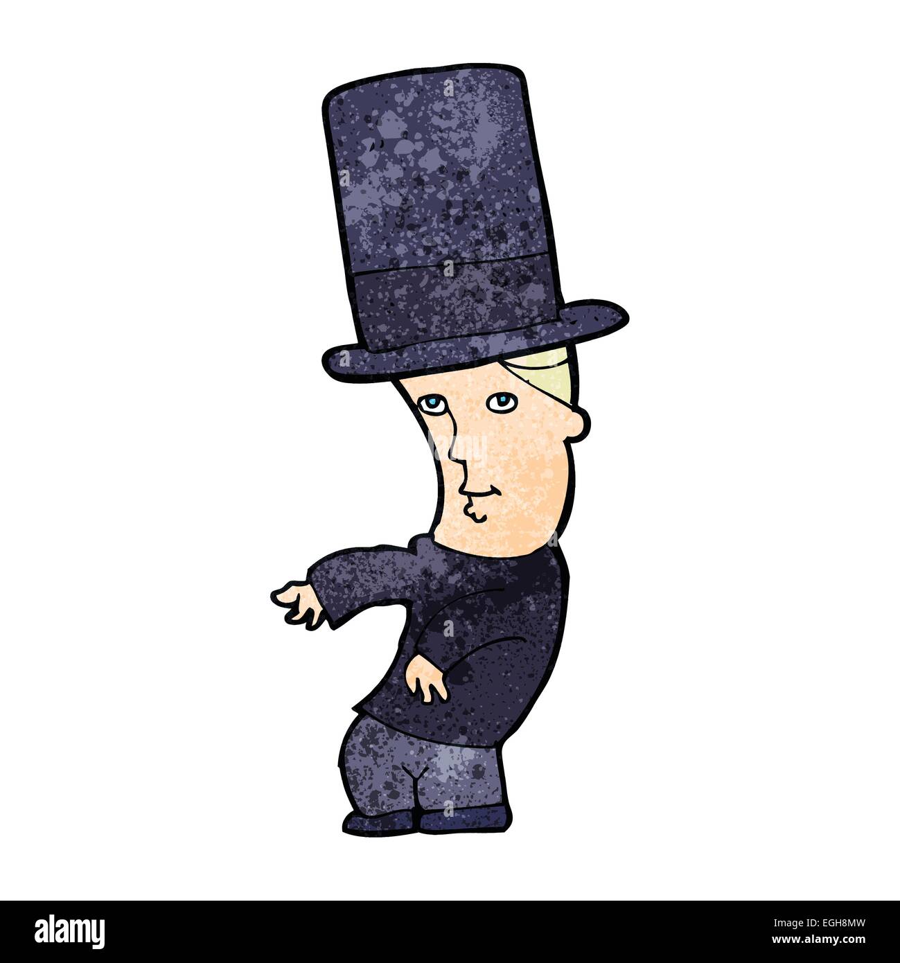 cartoon man wearing top hat Stock Vector Image & Art - Alamy