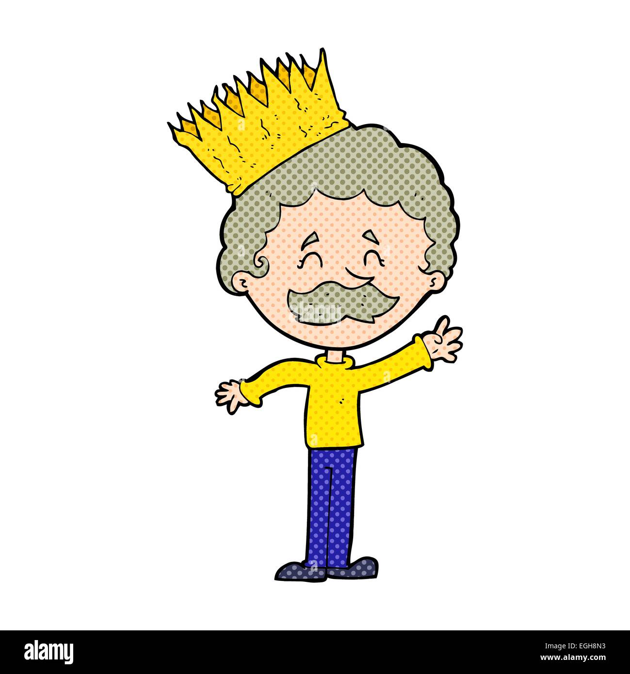 cartoon person wearing crown Stock Vector Image & Art - Alamy