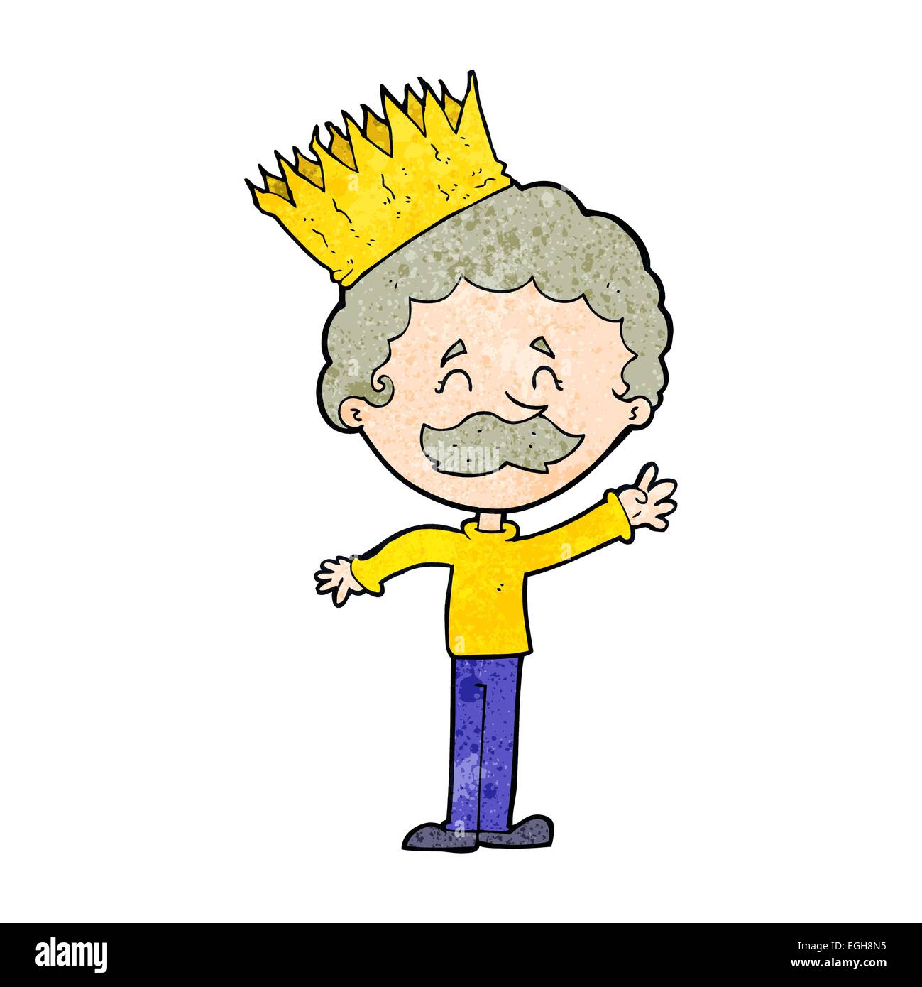 cartoon person wearing crown Stock Vector Image & Art - Alamy
