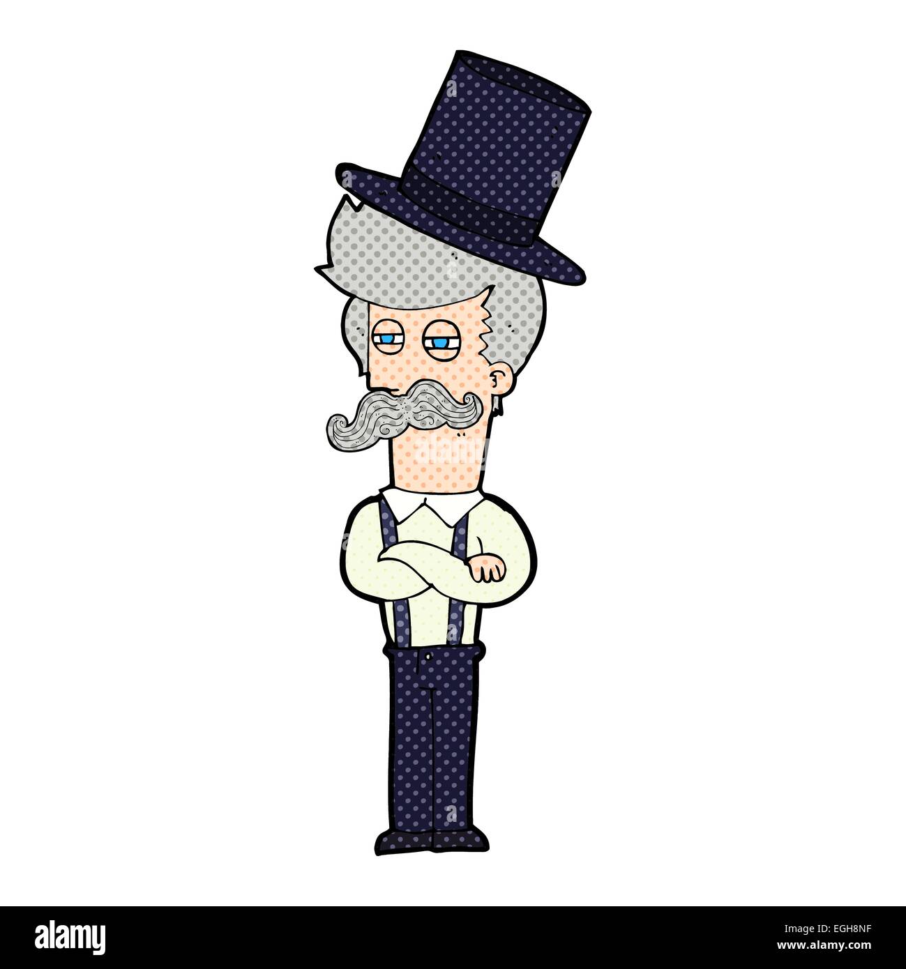 cartoon man wearing top hat Stock Vector Image & Art - Alamy