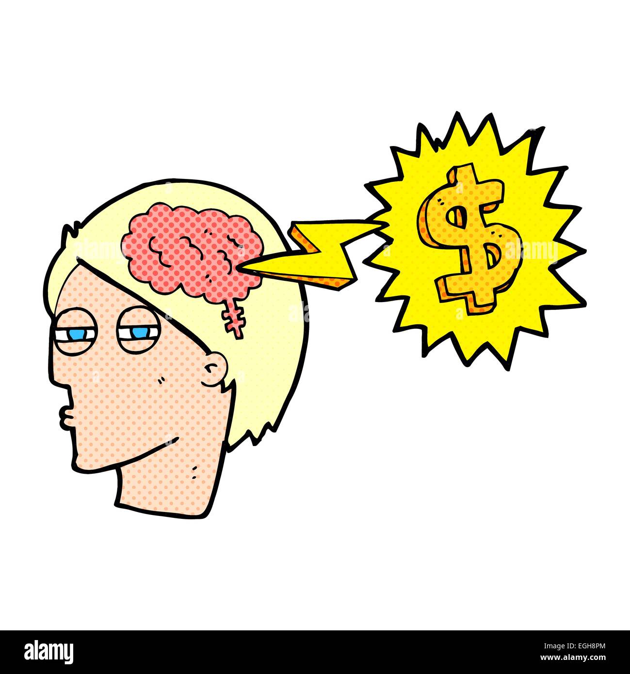 thinking of ways to make more money cartoon Stock Vector Image & Art ...