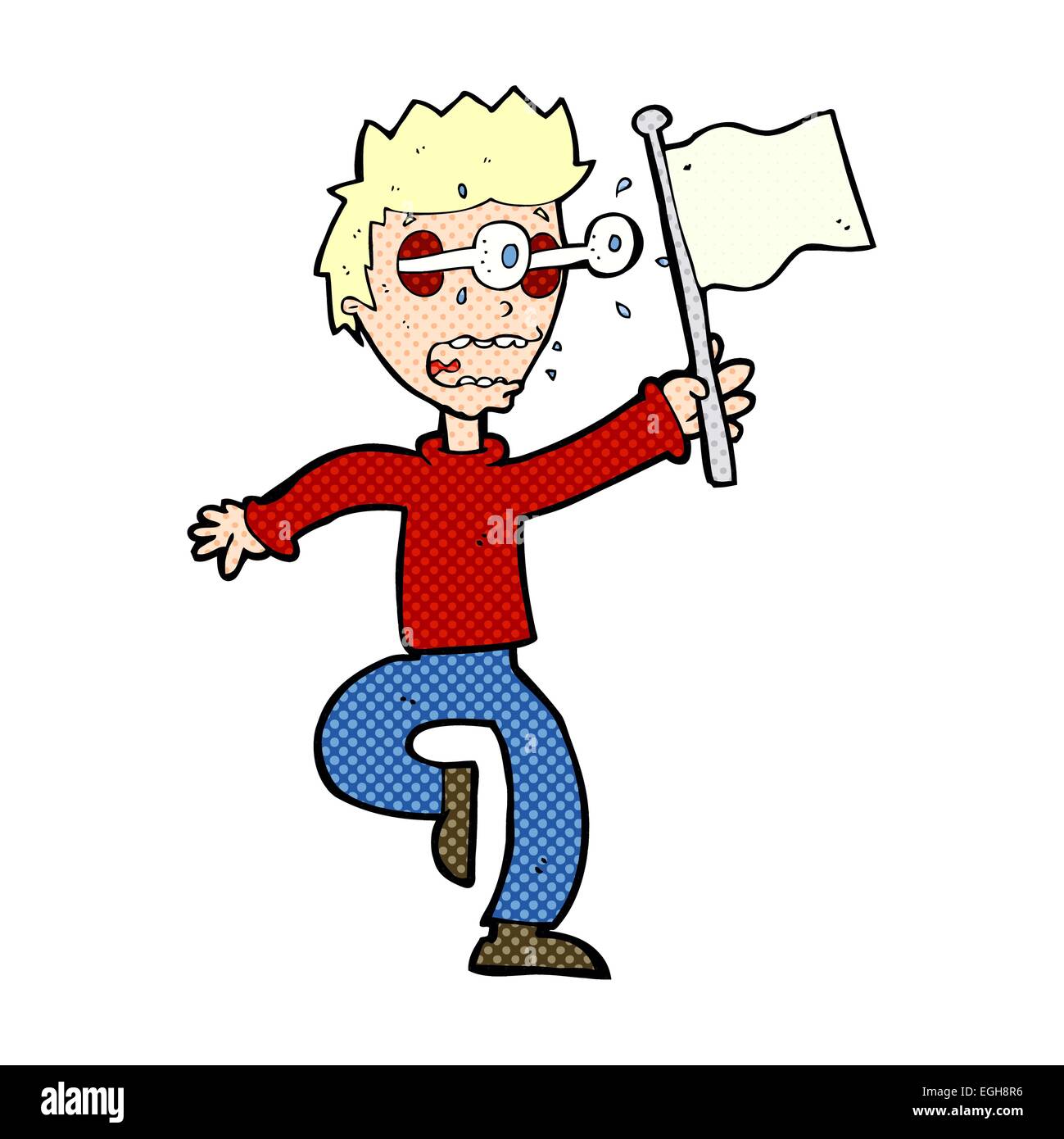 cartoon frightened boy giving up Stock Vector Image & Art - Alamy